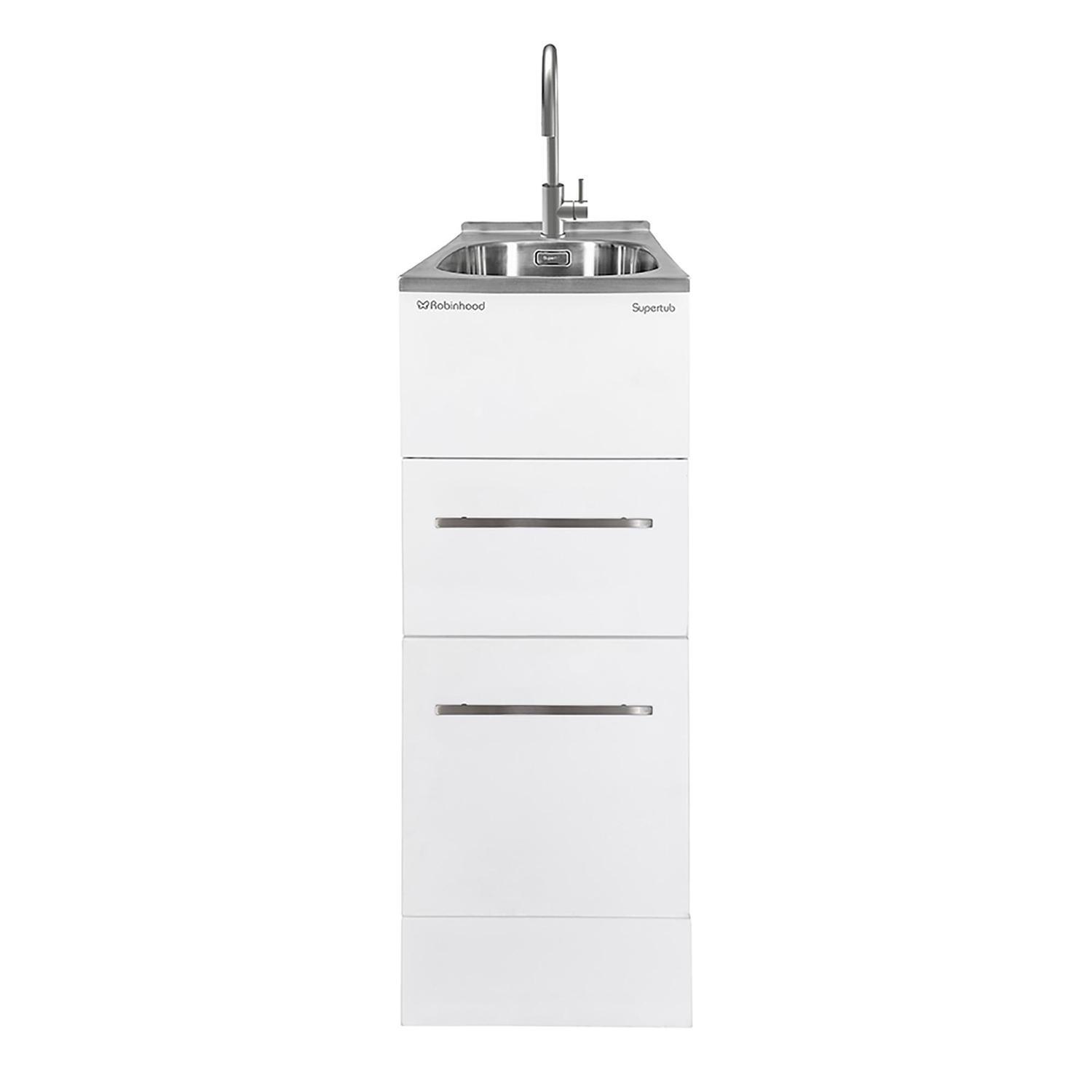 Supertub | Two Drawer Laundry Tub 350mm White | Mitre10