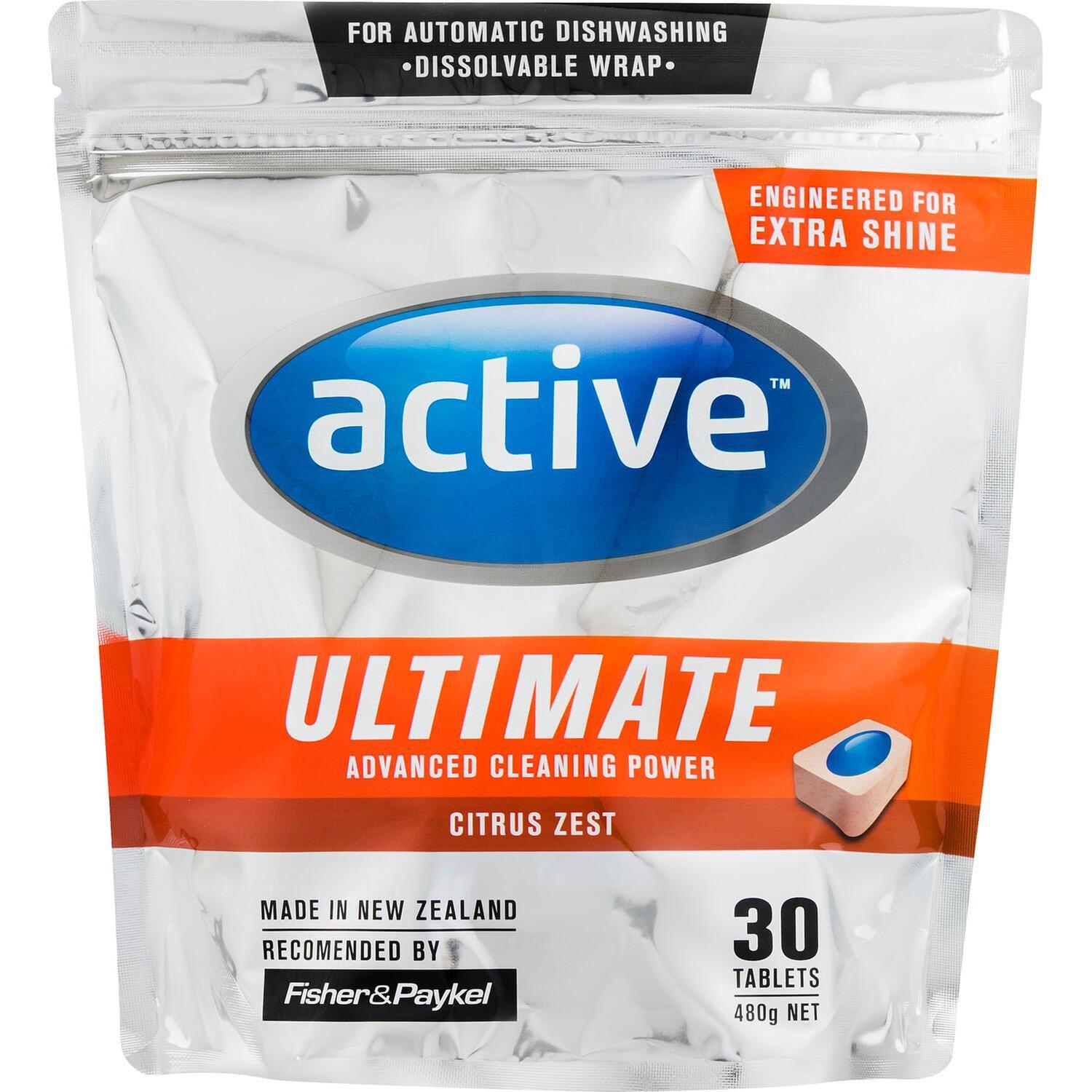 Active | Dishwasher Tablets Ultimate Citrus 30 Tablet | Mitre10