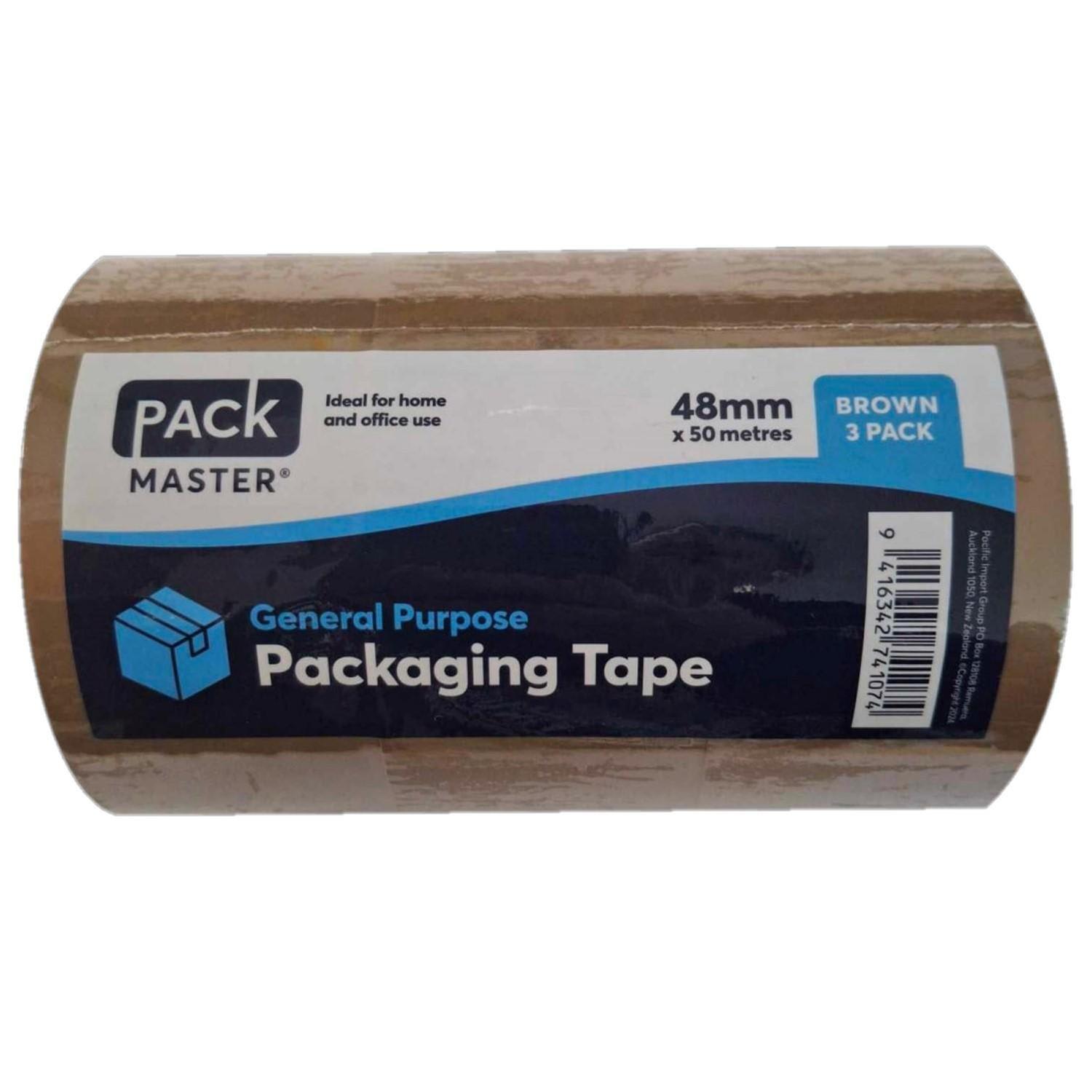 Brown Packaging Tape 3pk 48mmx50m | Mitre10