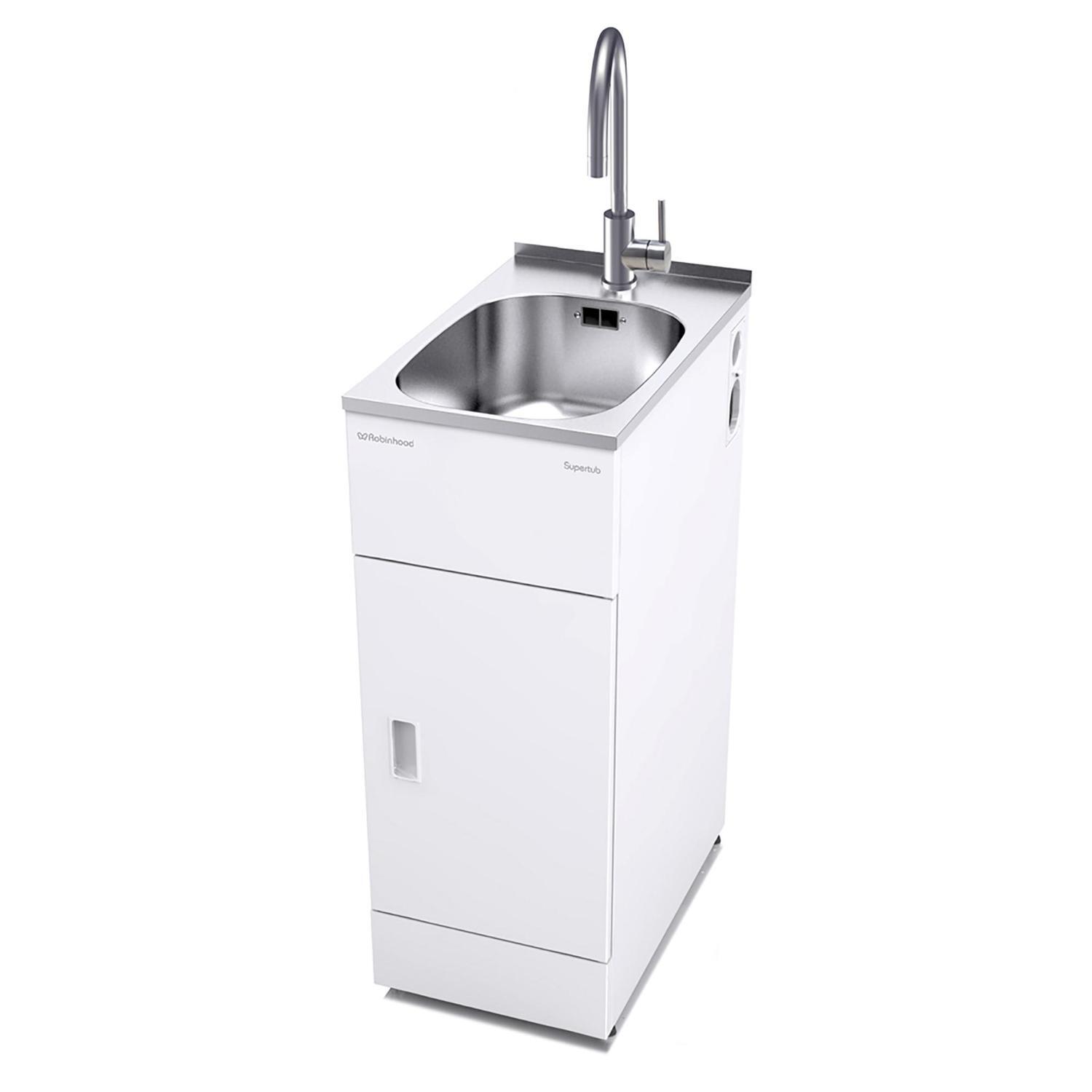Supertub | Single Cupboard Laundry Tub 350mm White | Mitre10