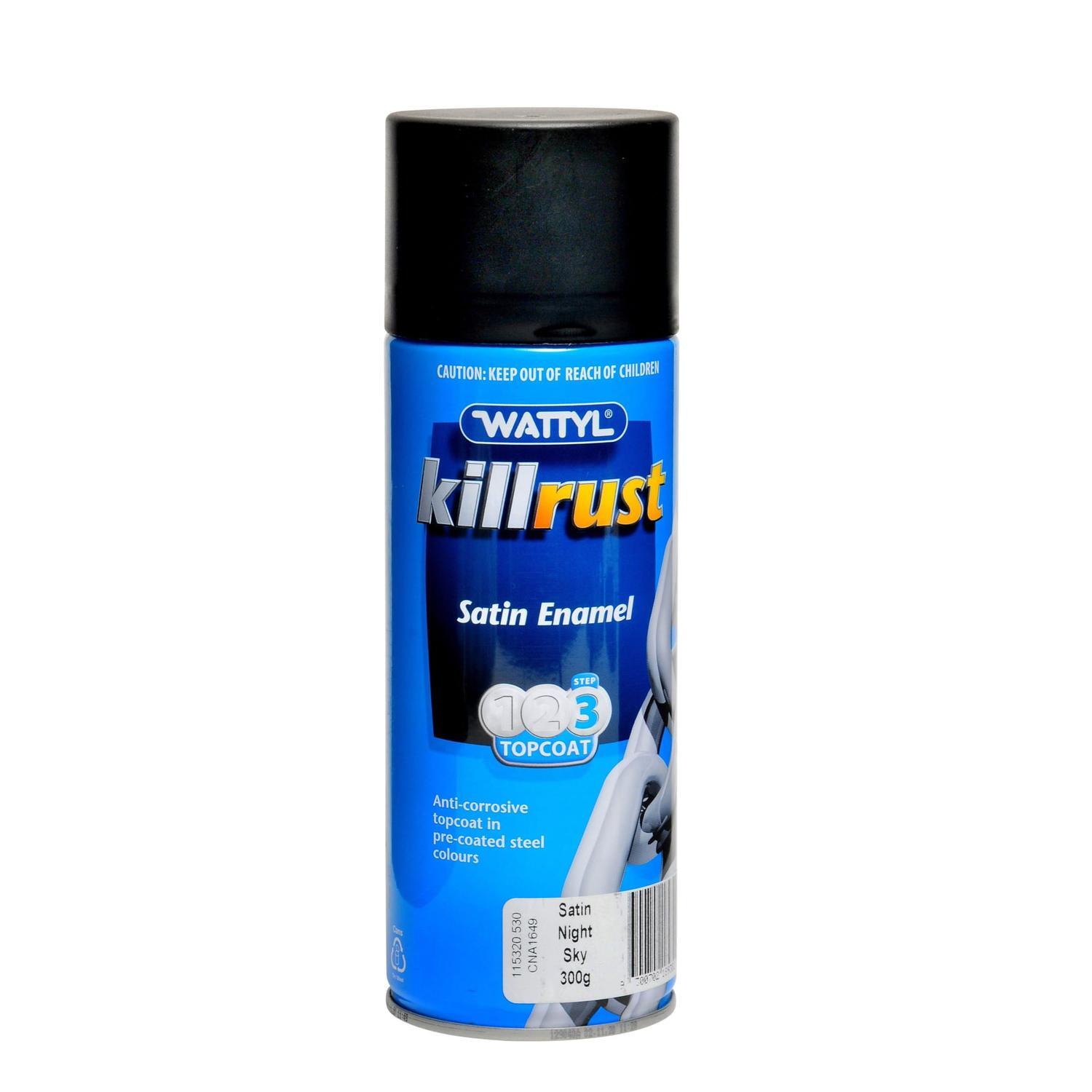 Wattyl | Killrust Aerosol Spray Paint 300g Night Sky Satin | Mitre10