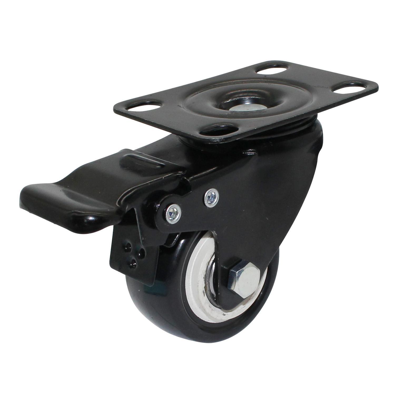 Urethane Swivel Castor with Brake 50mm Black | Castors