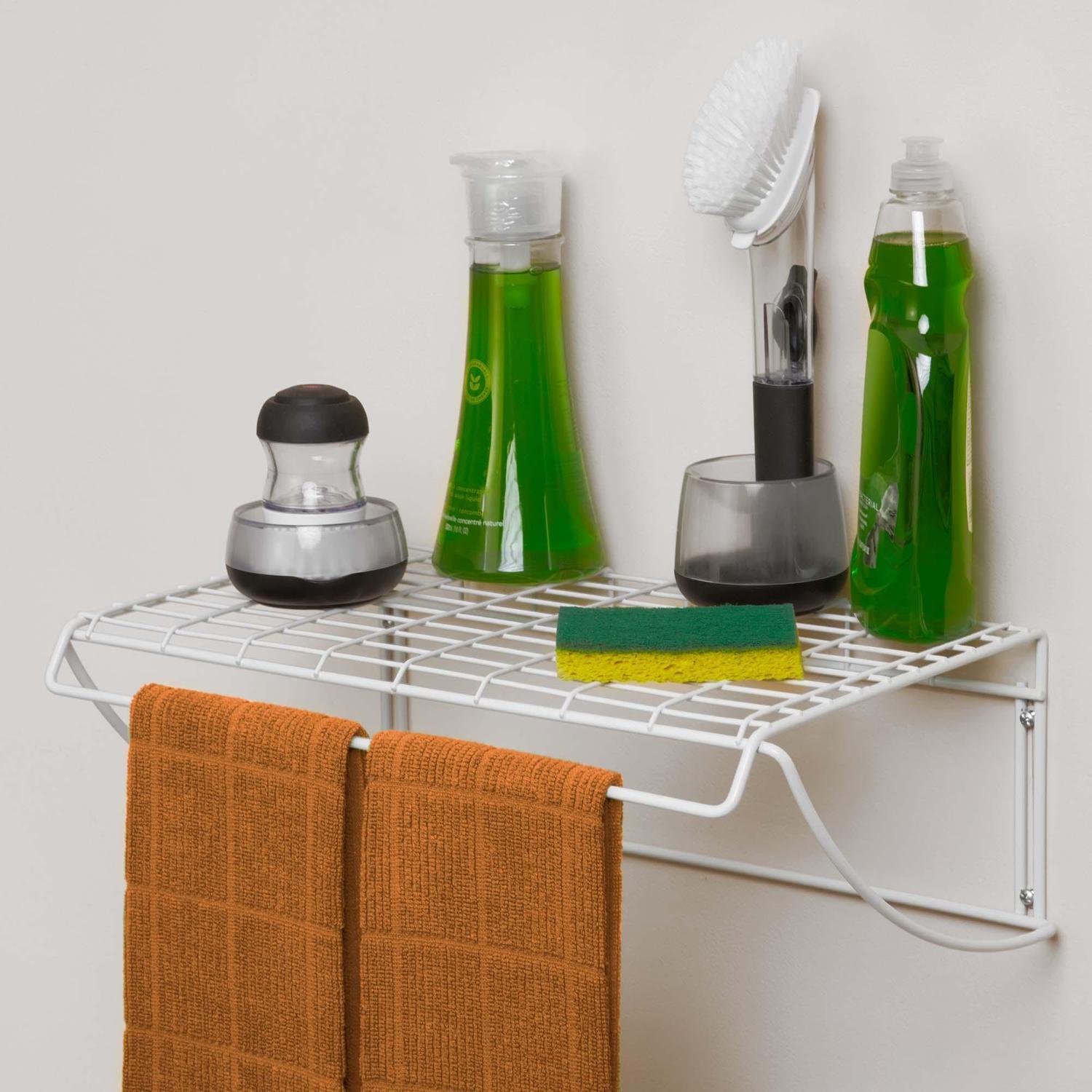 Hafele Home | Shelf with Hanging Rod Small White | Mitre10