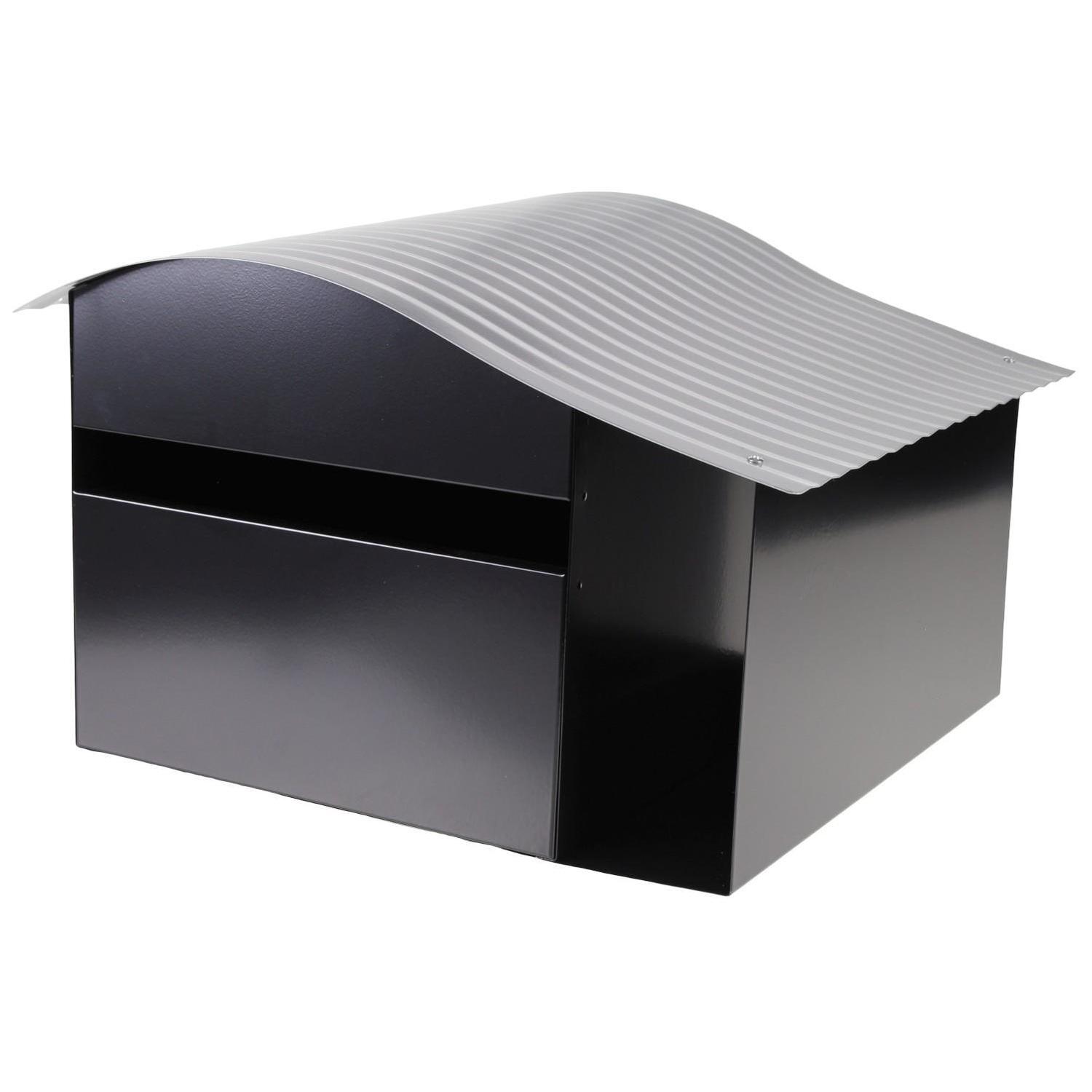 Mail Boss | Wanaka Metal Letterbox H: 230mm, W: 390mm, D: 360mm Black ...
