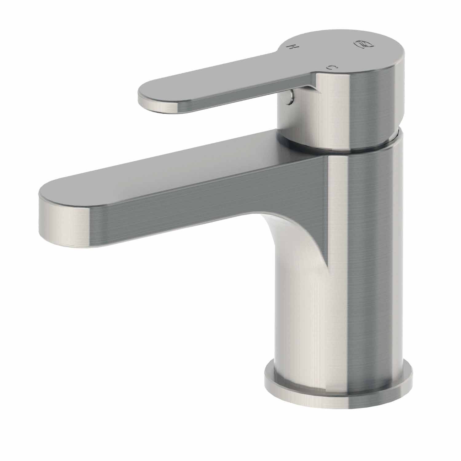 Greens Tapware | Volt Basin Mixer Brushed Nickel | Mitre10