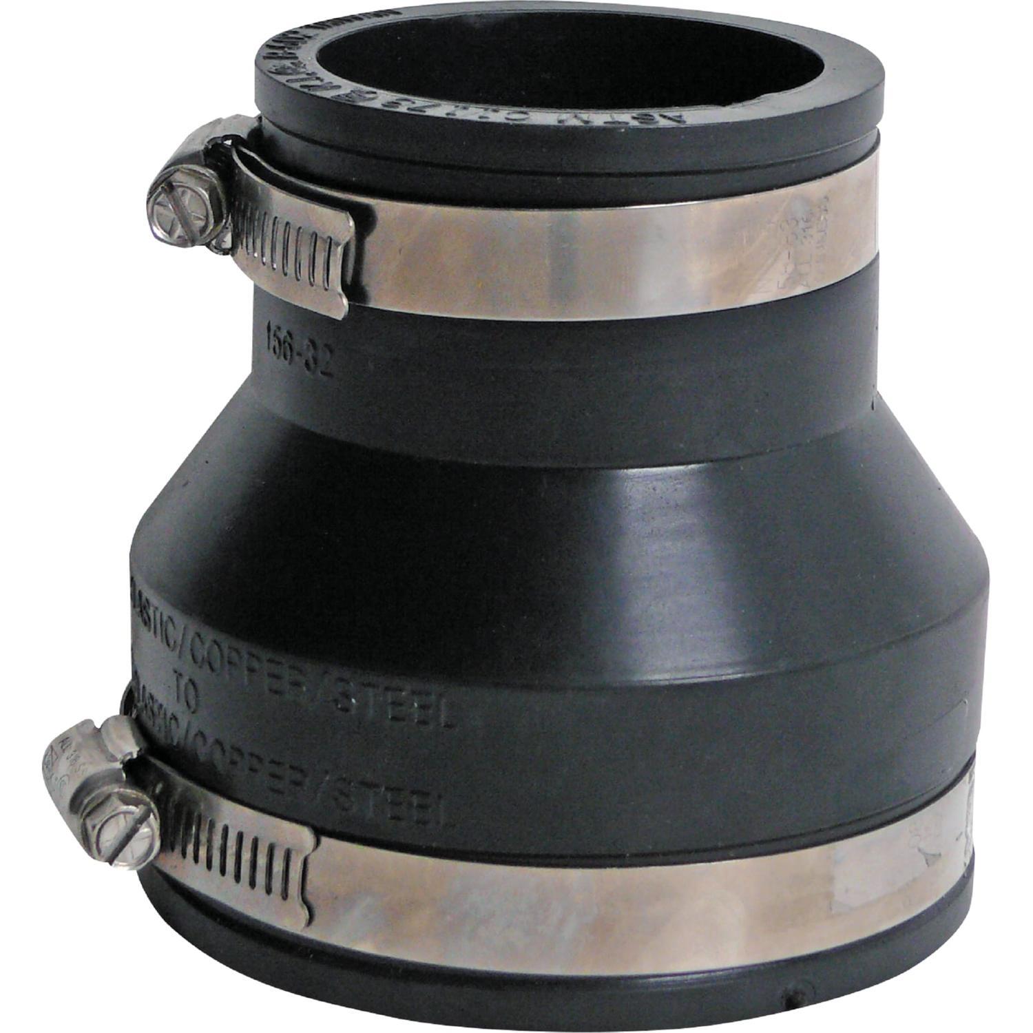 Dux | Reducer Coupling 75mm to 50mm PVC Black | Mitre10