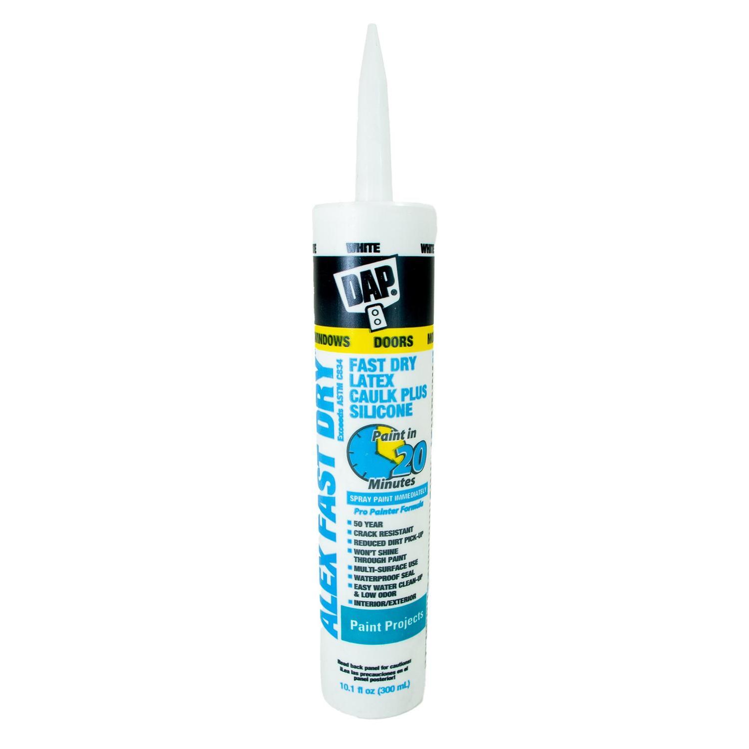 DAP | Alex Fast Dry Latex Caulk Plus Silicone 300ml White | Mitre10