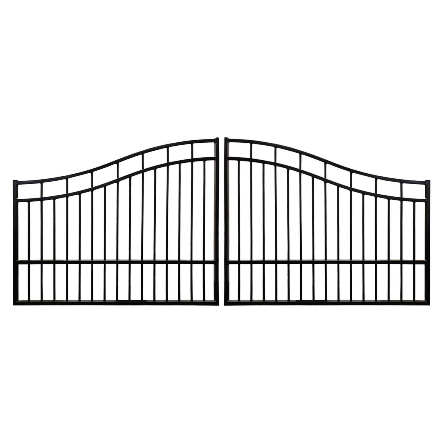 Guardian | Aluminium Wing Driveway Gate H:1200mm, W:1470mm Black | Mitre10