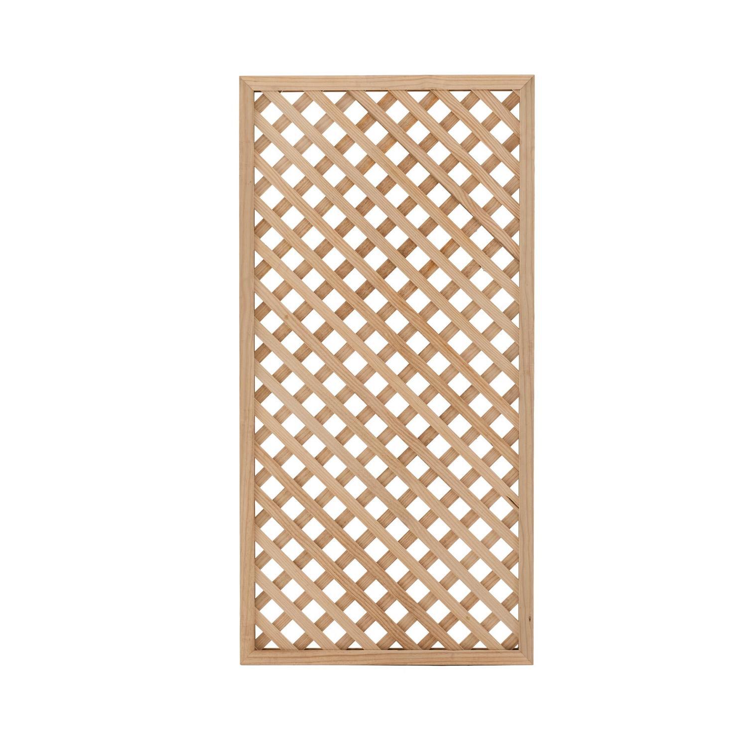 Framed Diagonal SS Trellis. 38x12 Premium Lath. H: 1800mm, W: 900mm ...