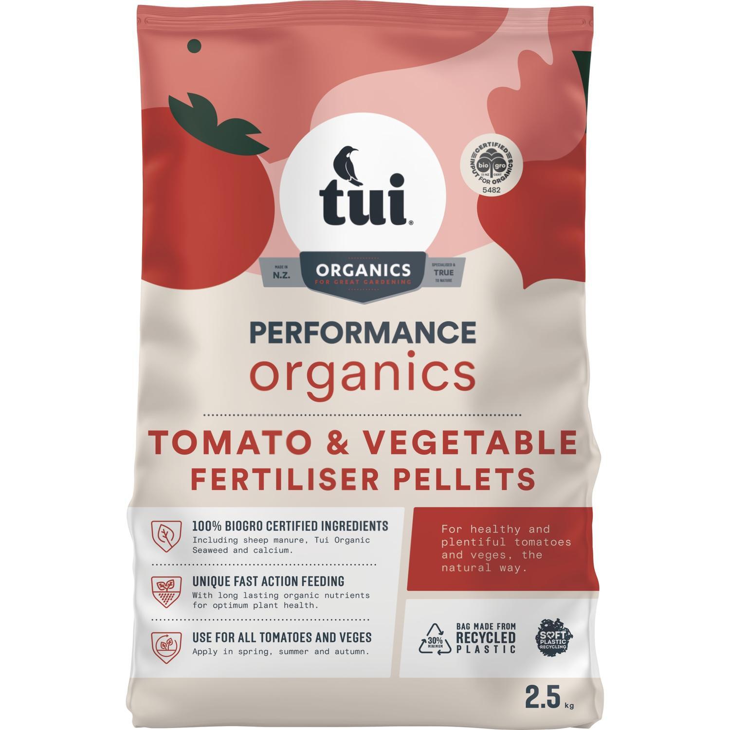 Tui | Performance Organics Tomato and Vegetable Fertiliser Pellets 2 ...