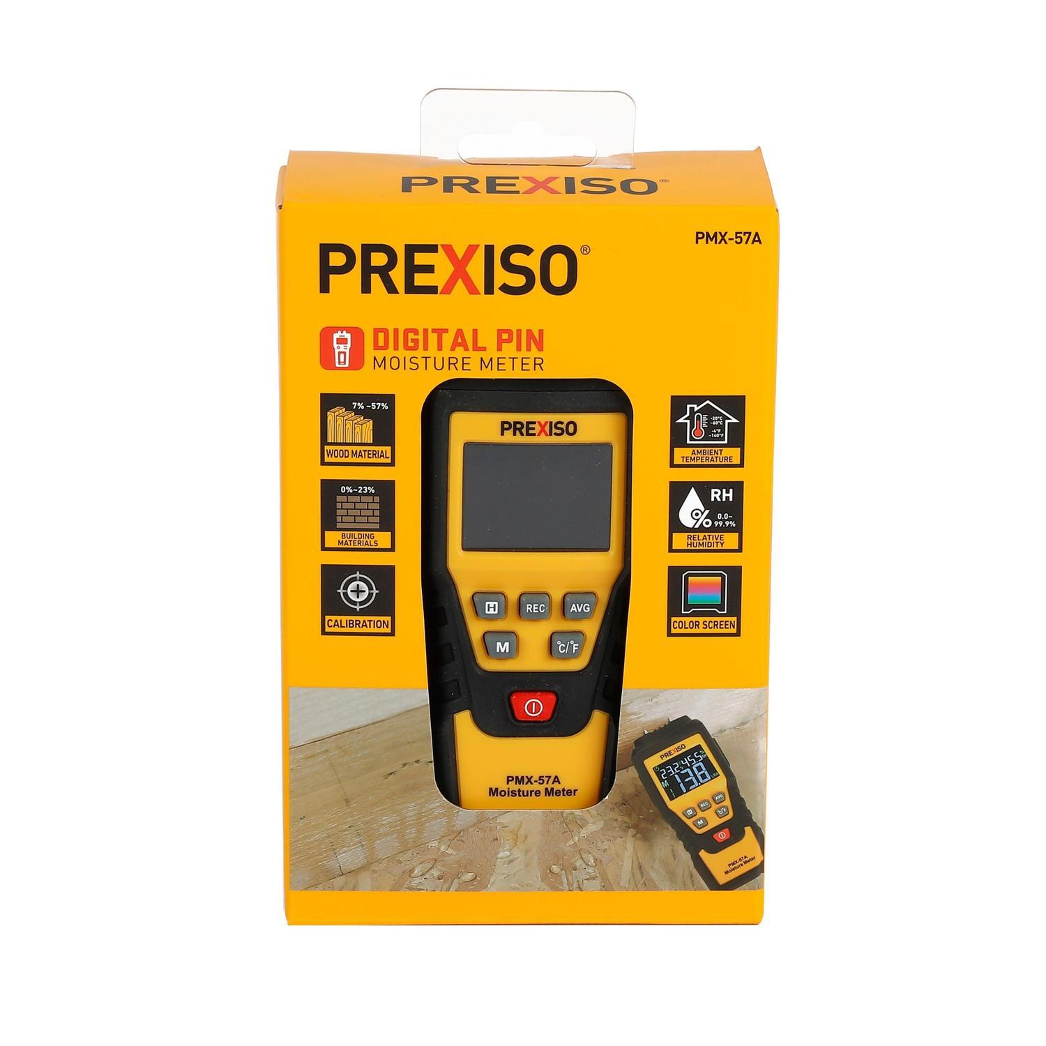 Prexiso | Moisture Meter 147 x 60 x 33mm Yellow+black | Mitre10