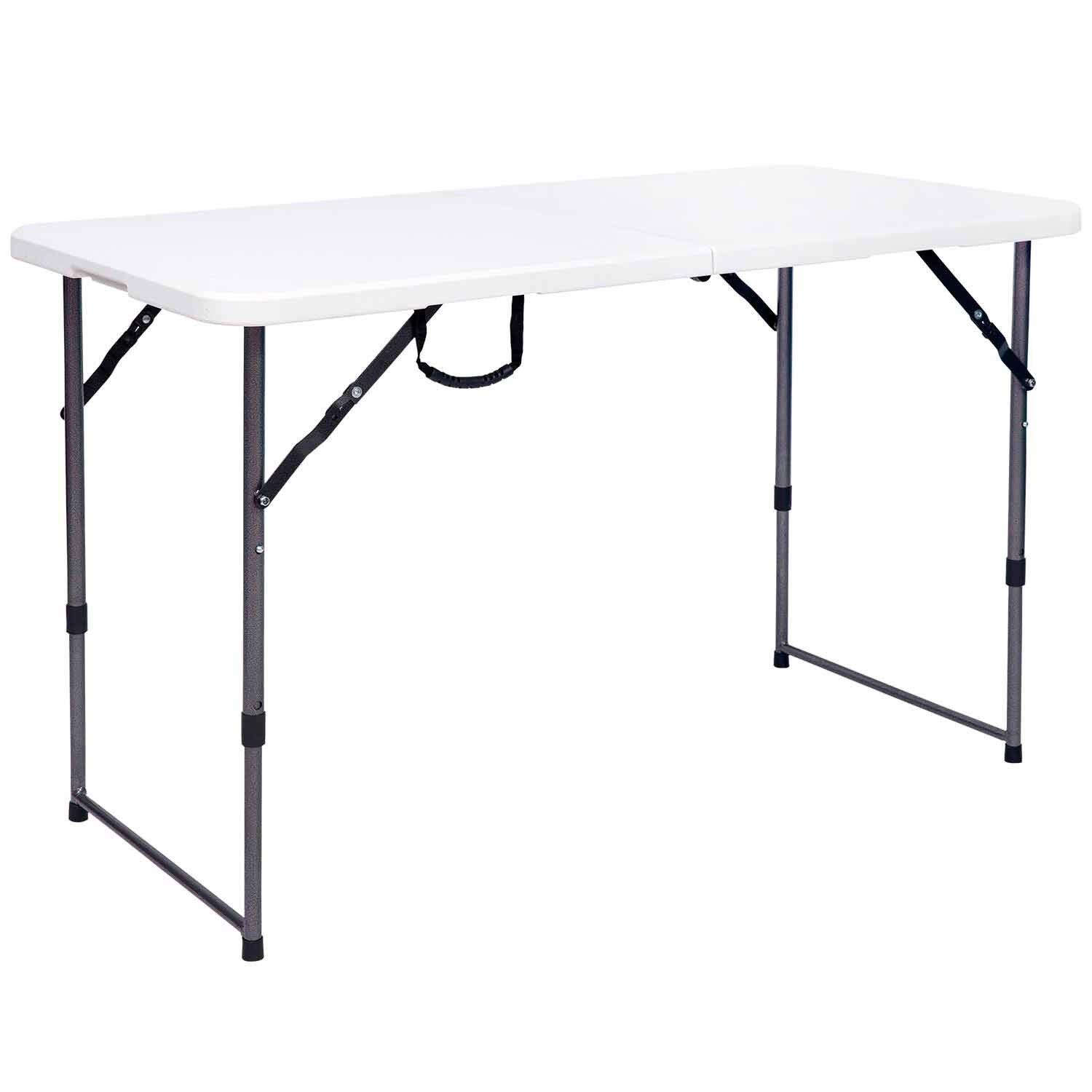 Adjustable Trestle Table W: 1200mm, D: 600mm, H: 905mm White | Mitre10