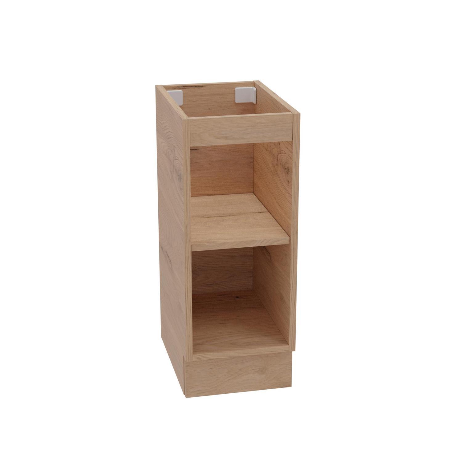 ConneX | Floor Standing Vanity Open Shelf Cabinet 300mm French Oak ...