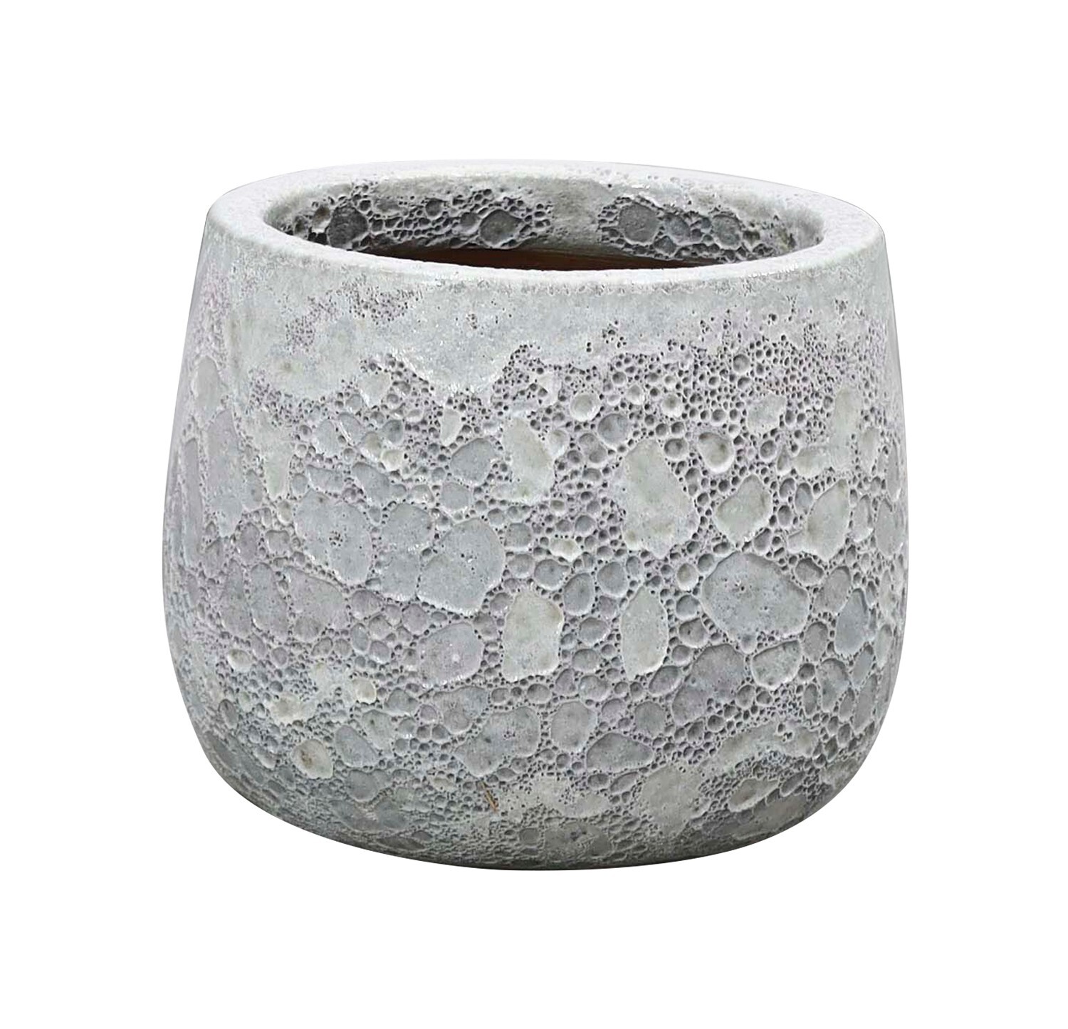 Gardeners Edge | Glazed Egg Moon Pot White Small | Mitre10