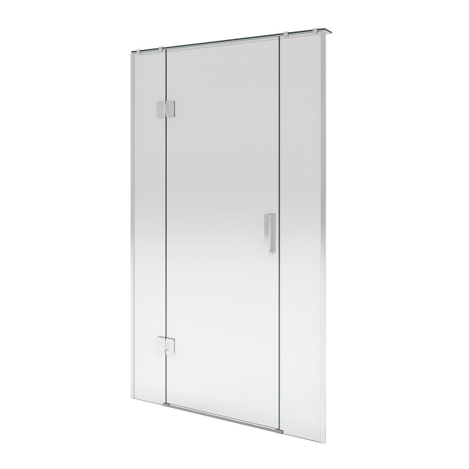 Atlantis | Solara 1200mmmm 3-Wall Chrome Hinged Frameless Screens | Mitre10