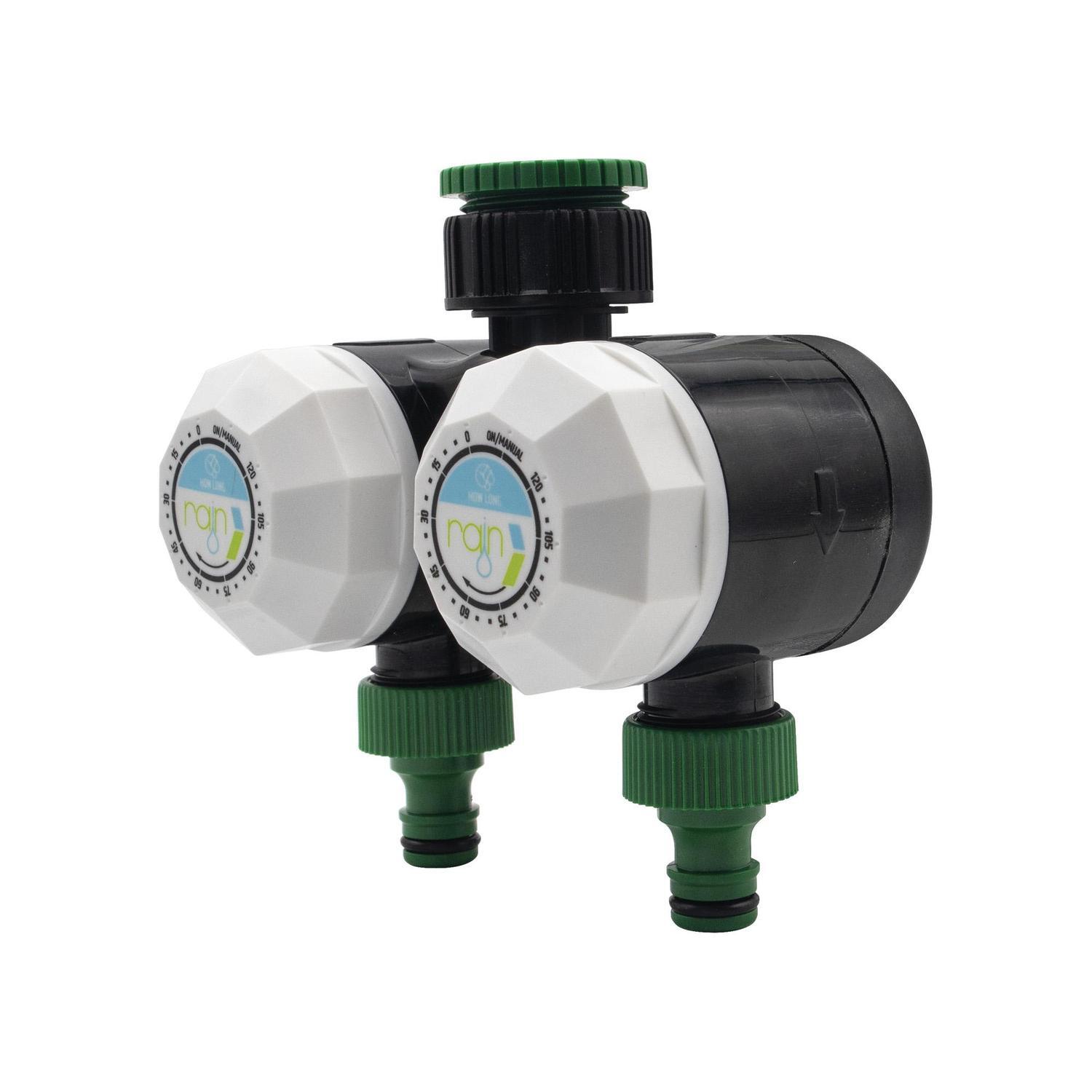 Rain | Rain Mechanical Two Hours Tap Timer Dual Zones | Mitre10