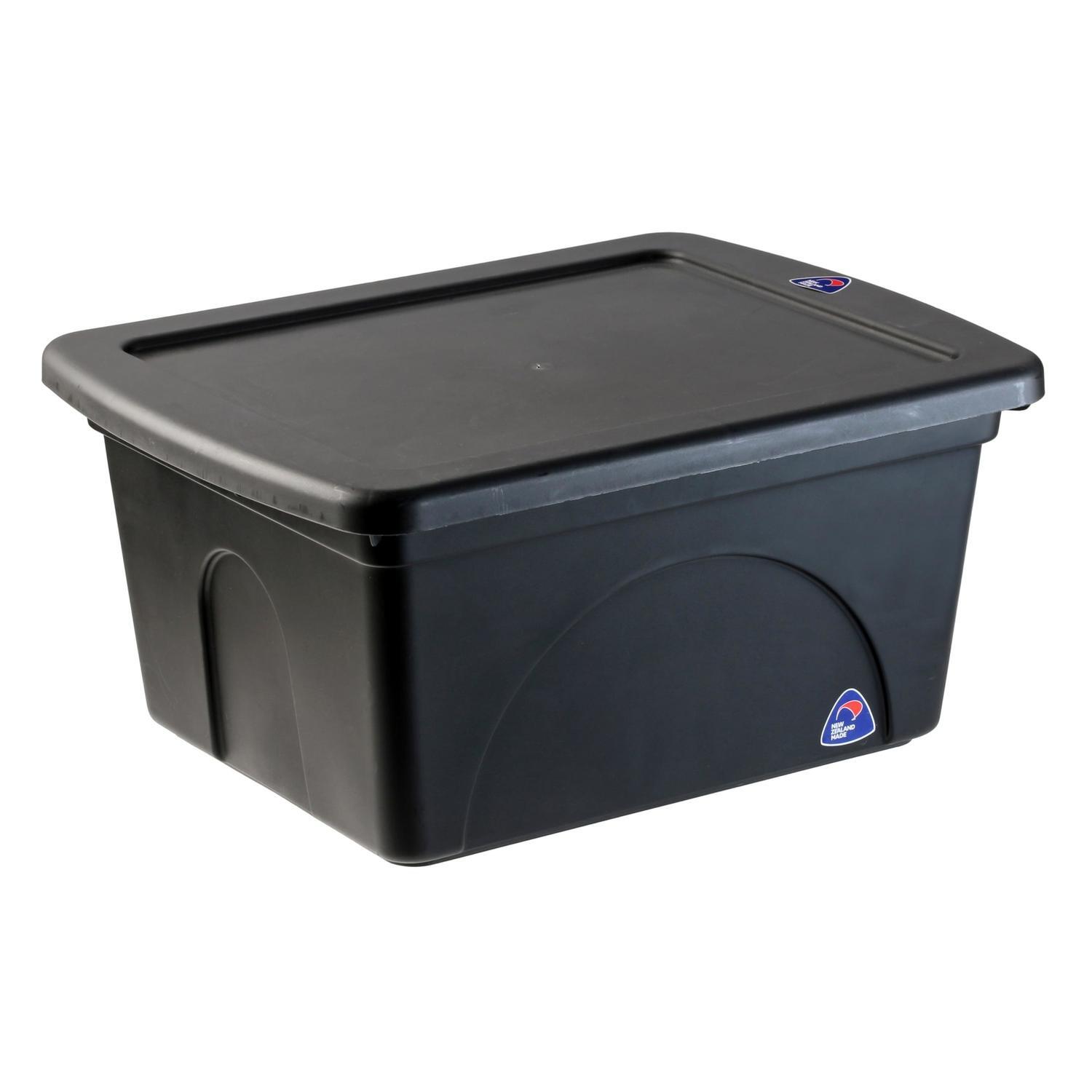 IP Plastics | Storage Bin Lid 30 litre Black | Mitre10