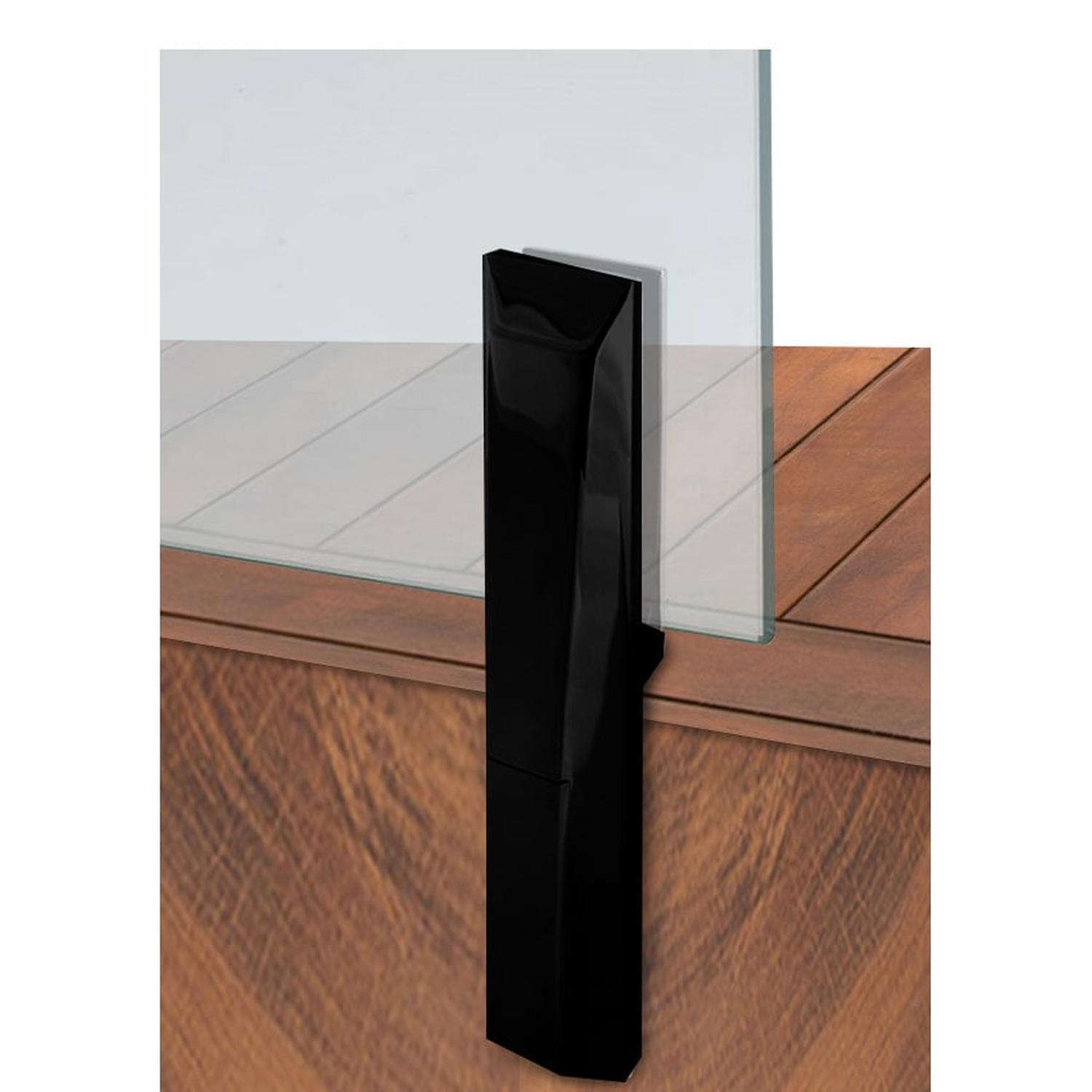 Scenik | Glass Side Spigot mount Black | Mitre10