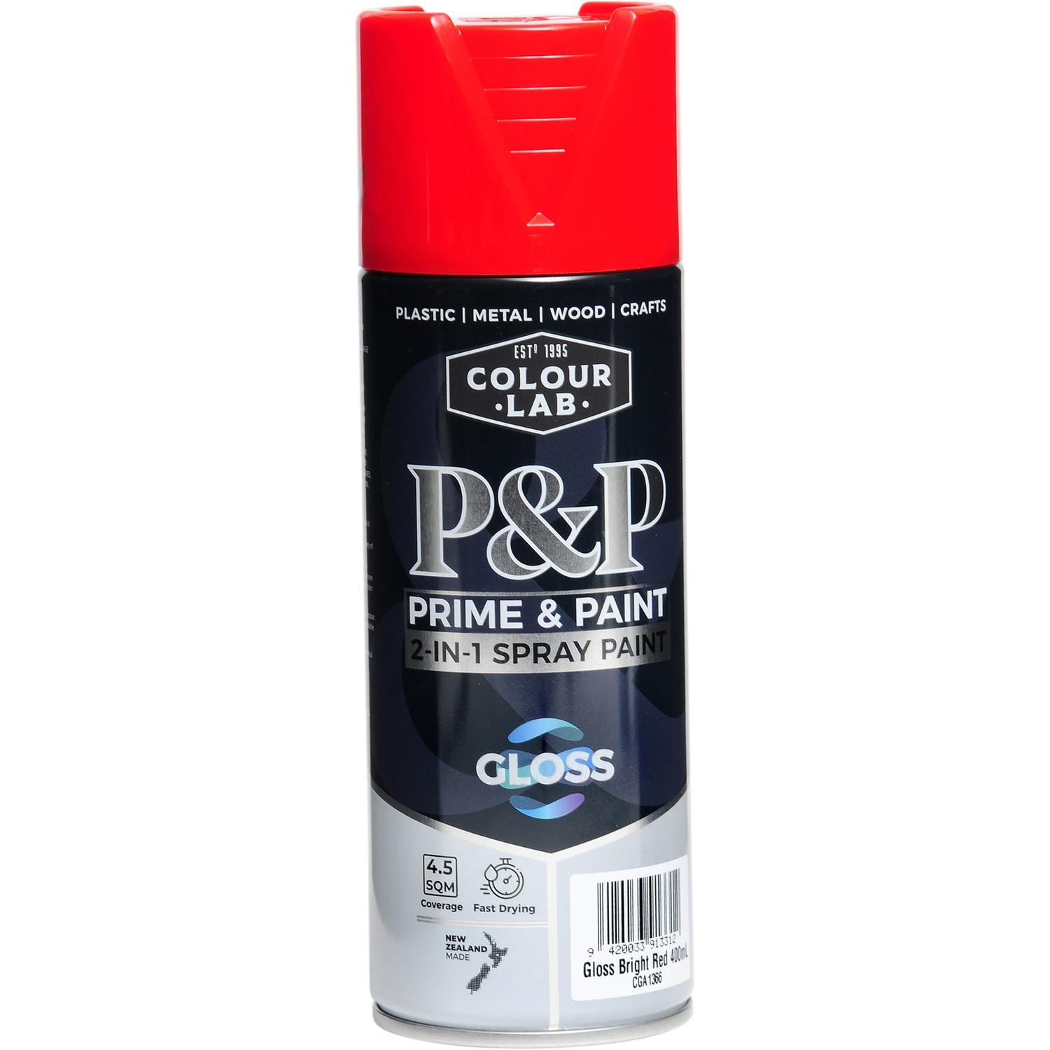 Colour Lab | Prime & Paint Aerosol Spray Paint 400ml Red | Mitre10