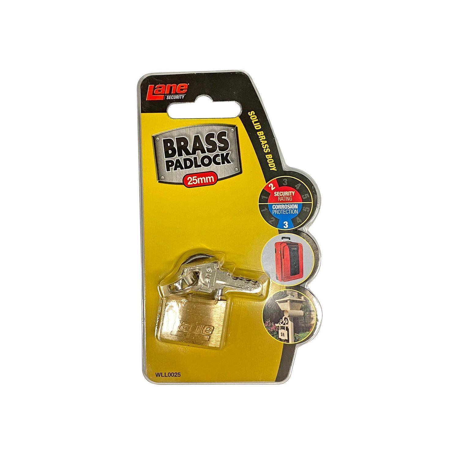 Zenith | Lane 25mm Brass Padlock | Mitre10