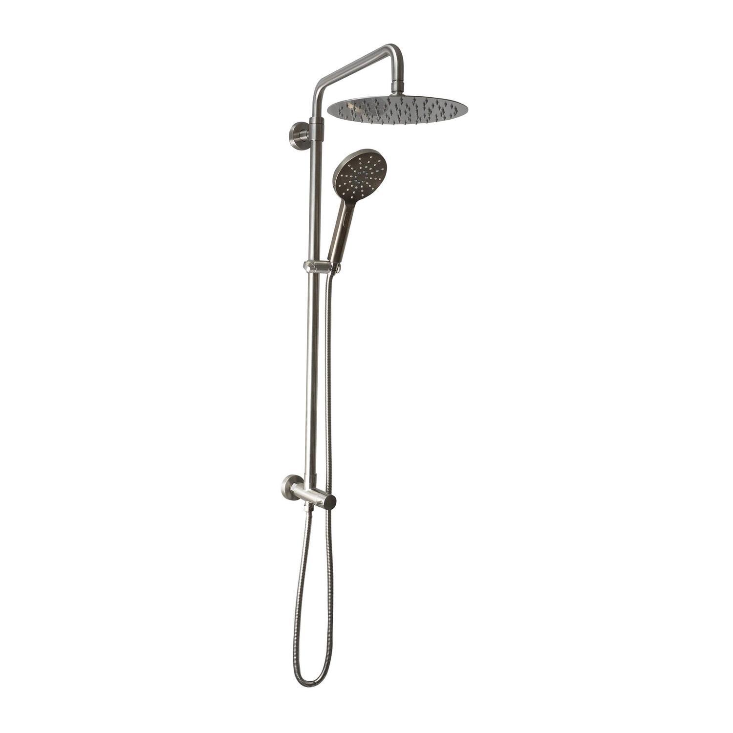Aquatica | CURVATO Shower Centre Brushed Stainless | Mitre10
