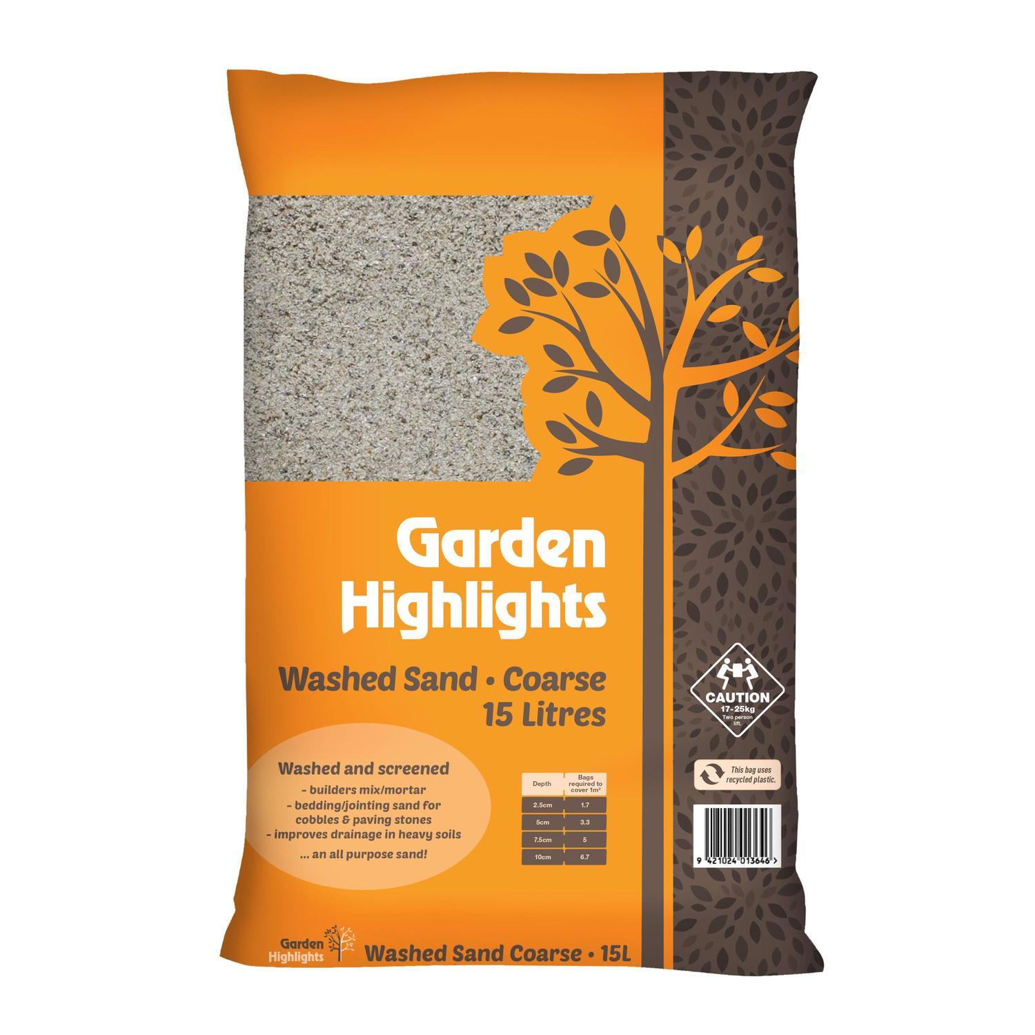 Garden Highlights | Coarse Washed Sand 15 litre | Mitre10