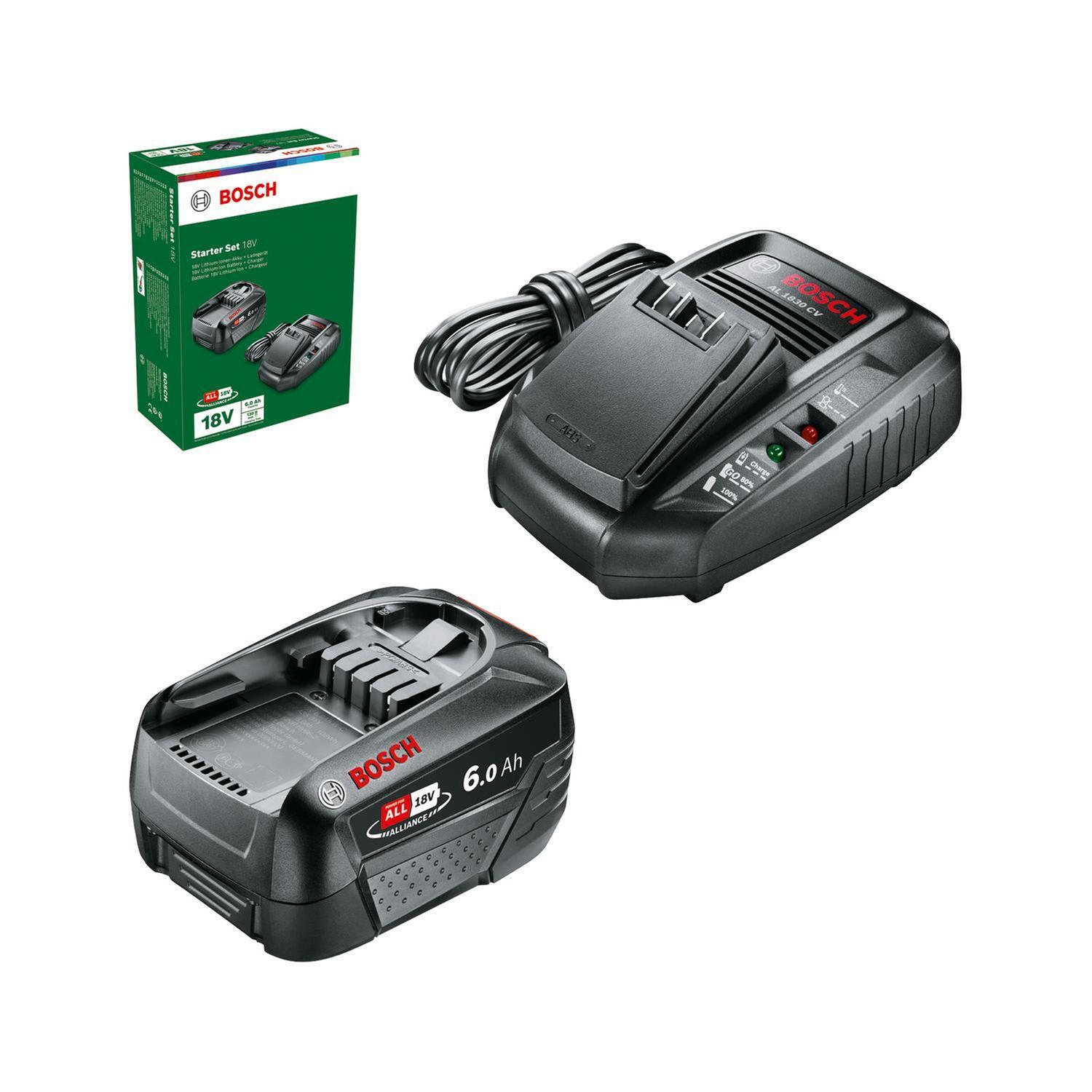 Bosch | Li-Ion Battery & Fast Charger Set 18 volt 6Ah | Mitre10