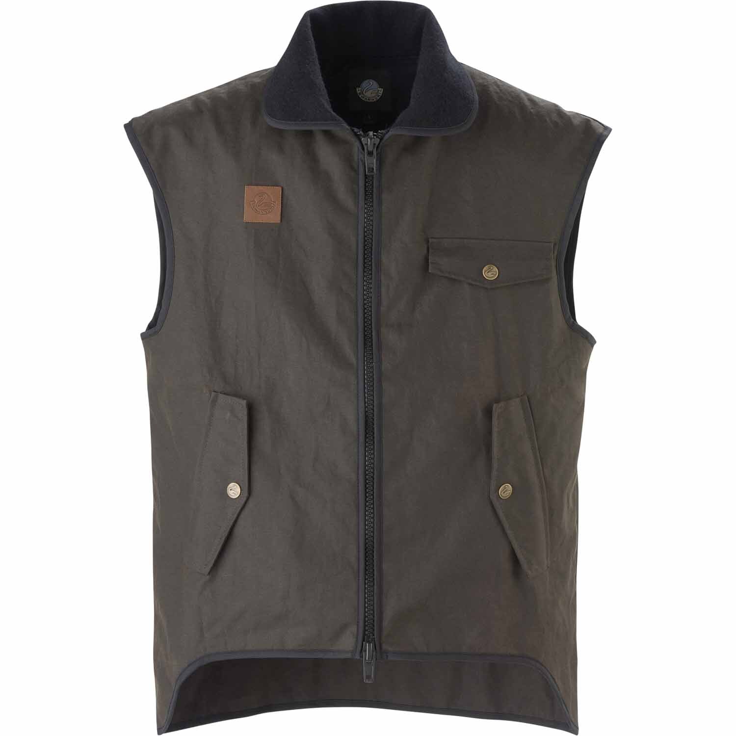 Swanndri | Levels Men's Levels Oilskin Vest with Cotton Lining | Mitre10