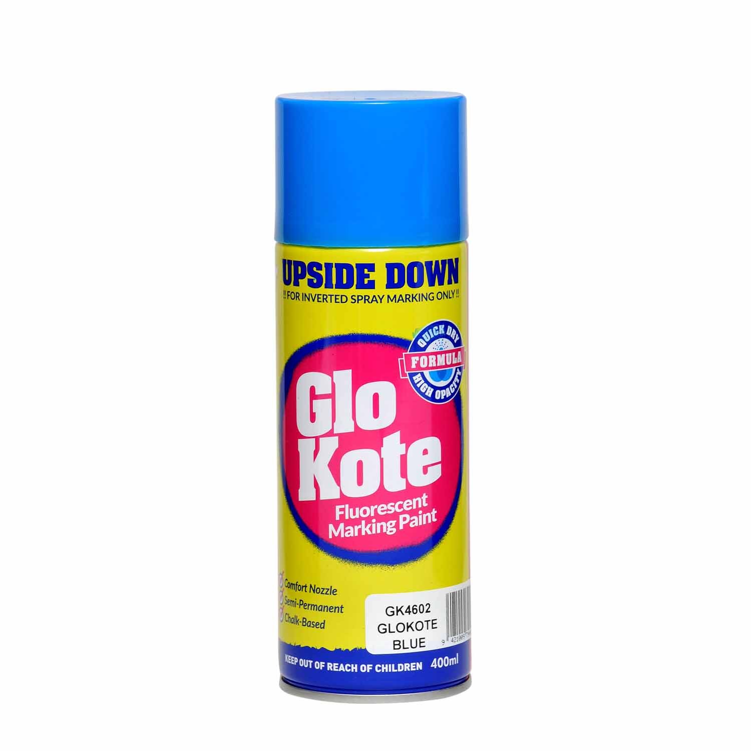 Glokote | Upside Down Fluorescent Marking Spray Paint 400 ml Blue 400ml ...