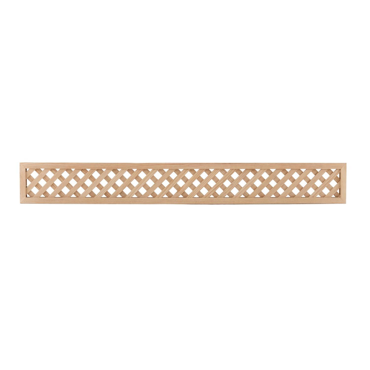 Framed Diagonal SS Trellis. 38x12 Premium Lath. Fence Topper. H:300mm ...