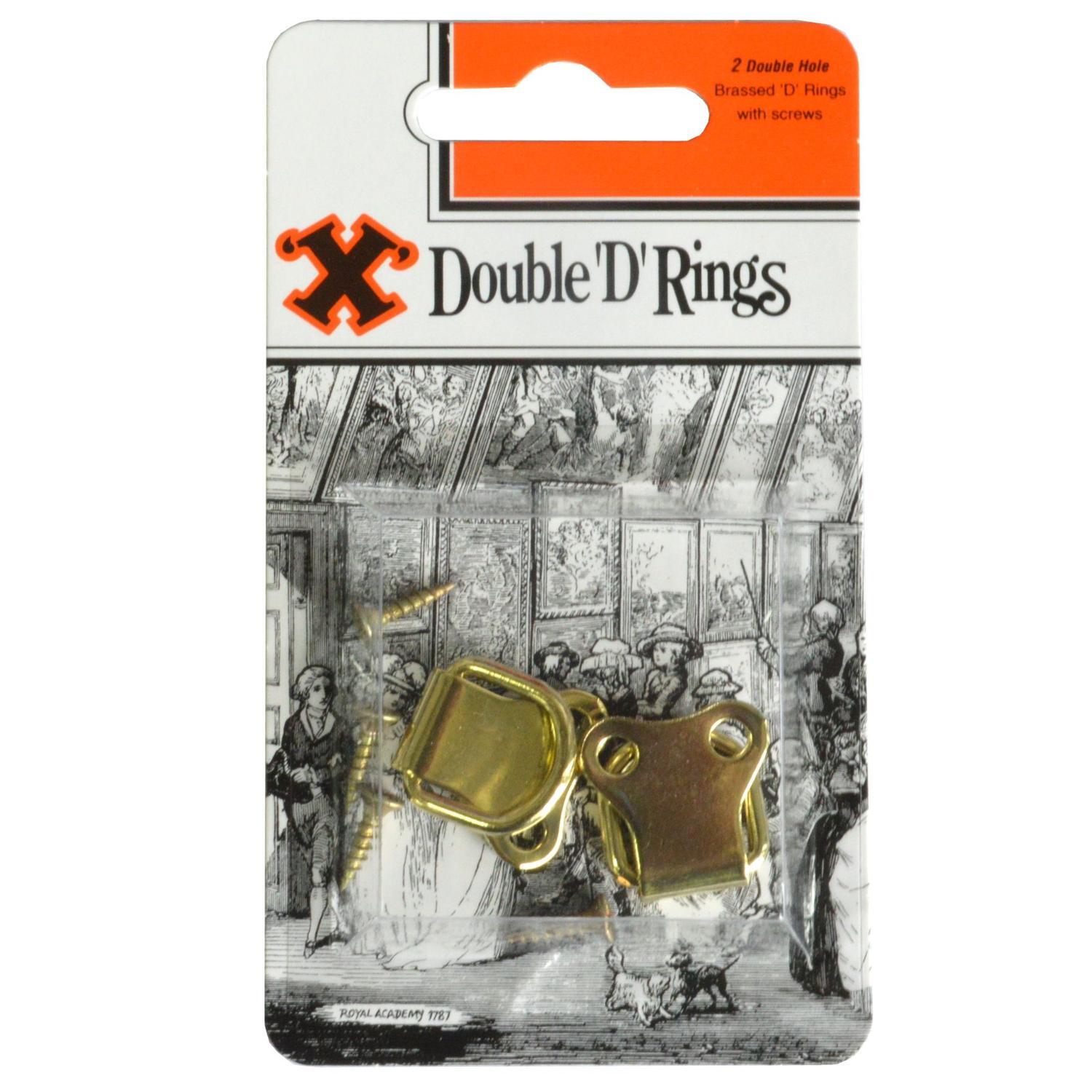 Picture Double D Rings Brass Finish | Mitre10