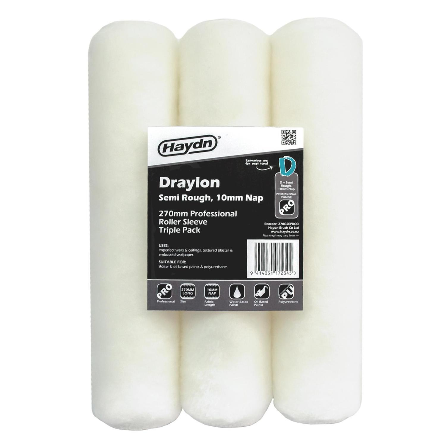 Haydn | Professional Professional Draylon Semi-Rough Roller Sleeve ...