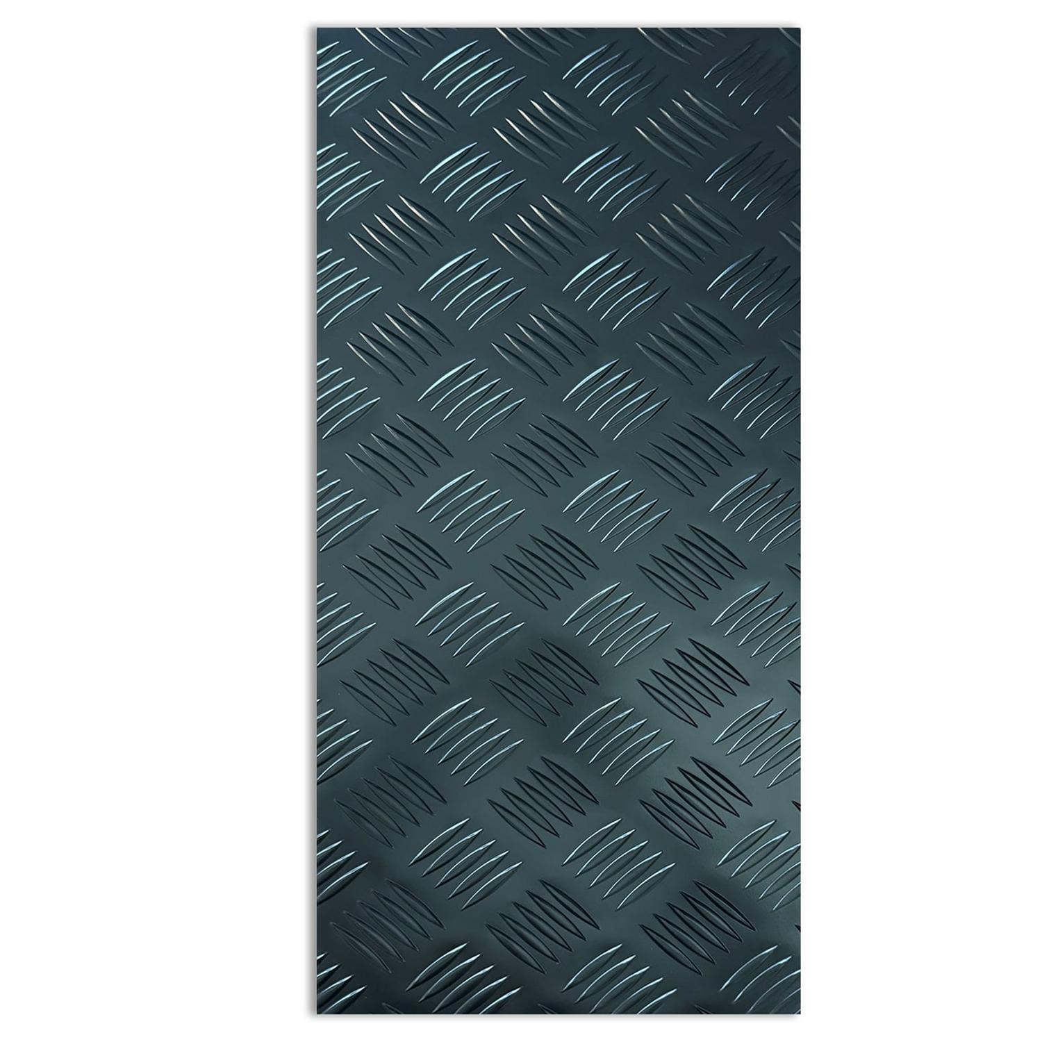 Metal Mate | Treadplate 300 x 600 x 2mm Black Aluminium | Mitre10