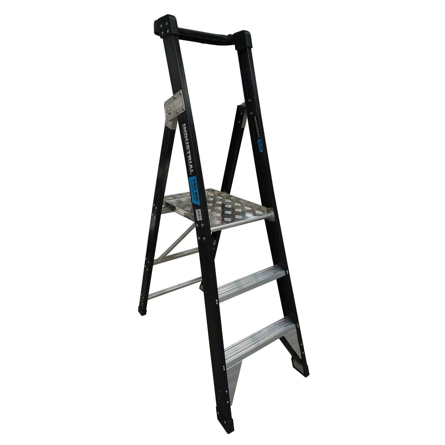 Easy Access | Fibreglass Platform Ladder 0.85 m, 3 Step | Mitre10