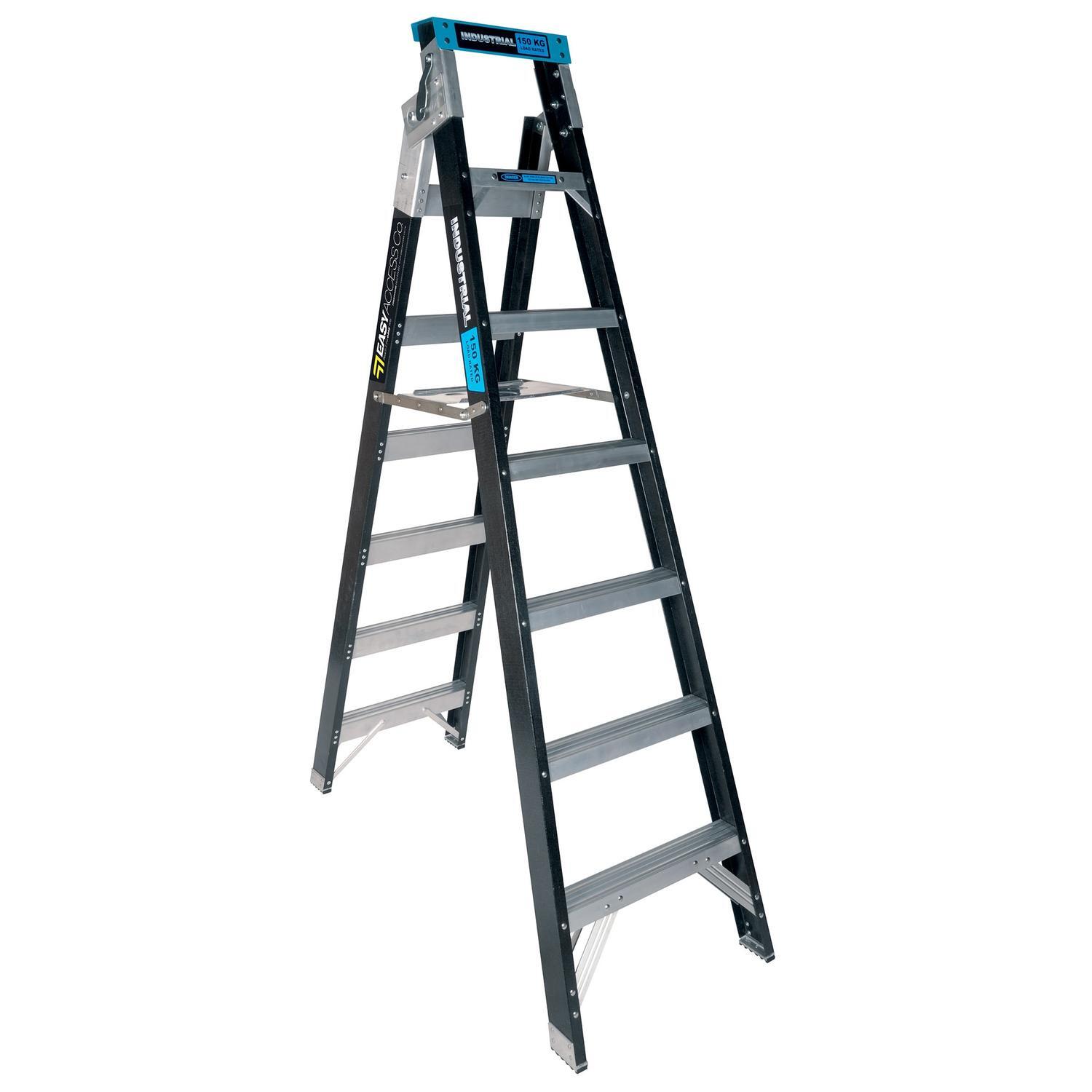 Easy Access | Fiberglass Step Extension Ladder 2.1m, 7 Step | Mitre10