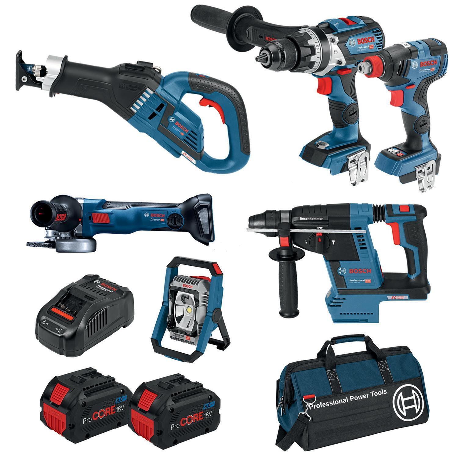 Cordless Brushless 6pc Power Tool Combo Kit | Power Tool Combo Kits - 5 ...