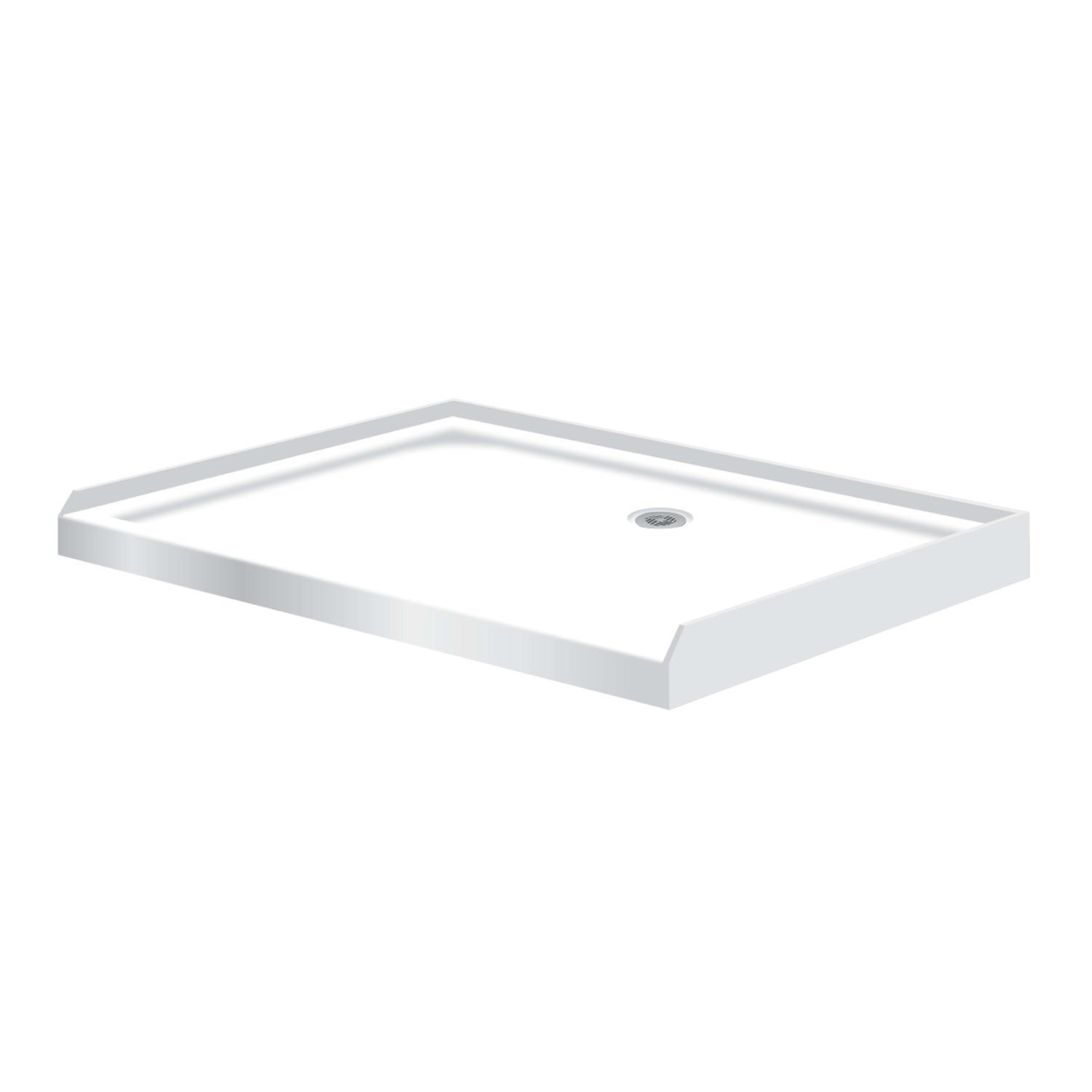Fibre Systems | Stellar Shower Tray Alcove Rear Centre Waste 1600 x ...