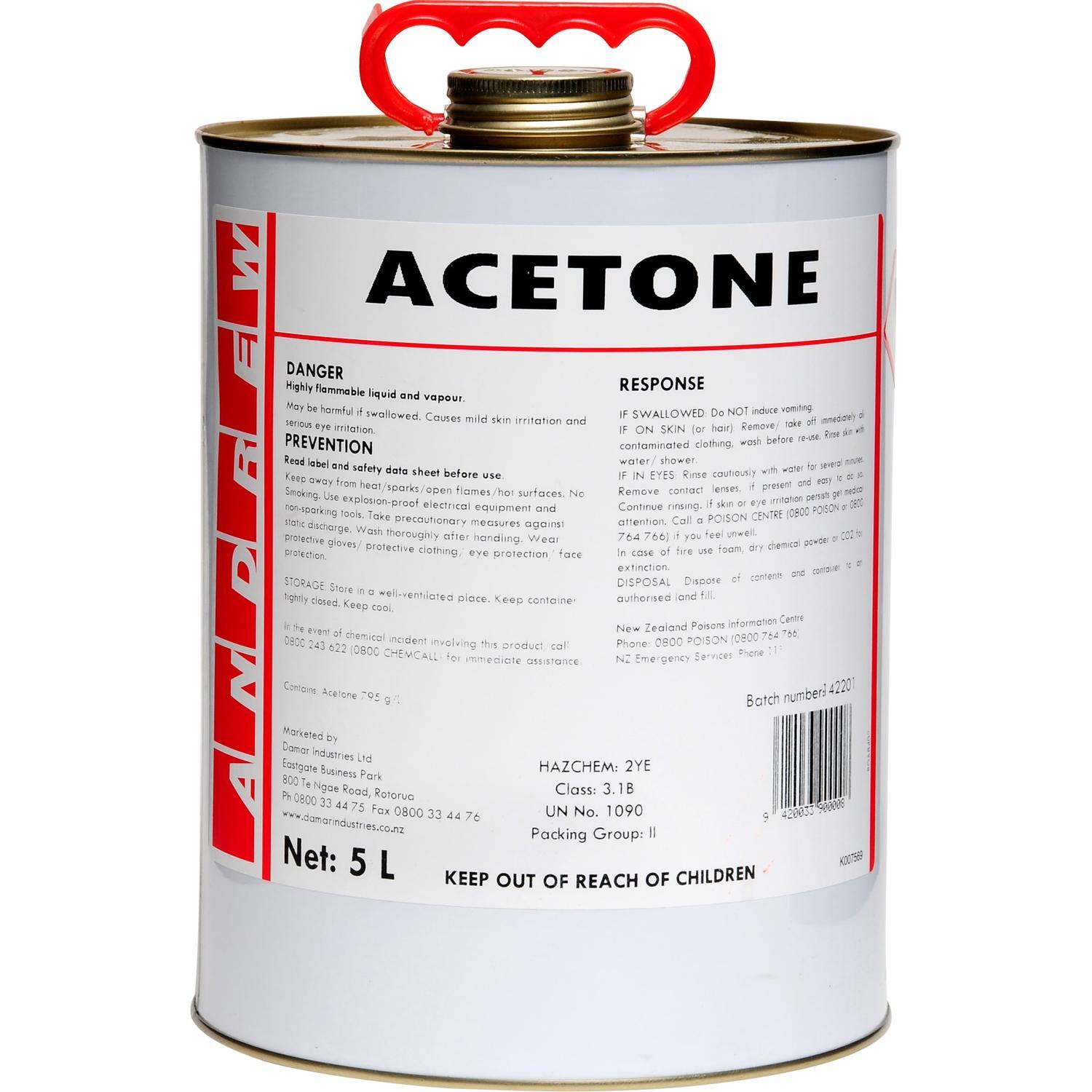 Andrew | Acetone 5 litre | Mitre10
