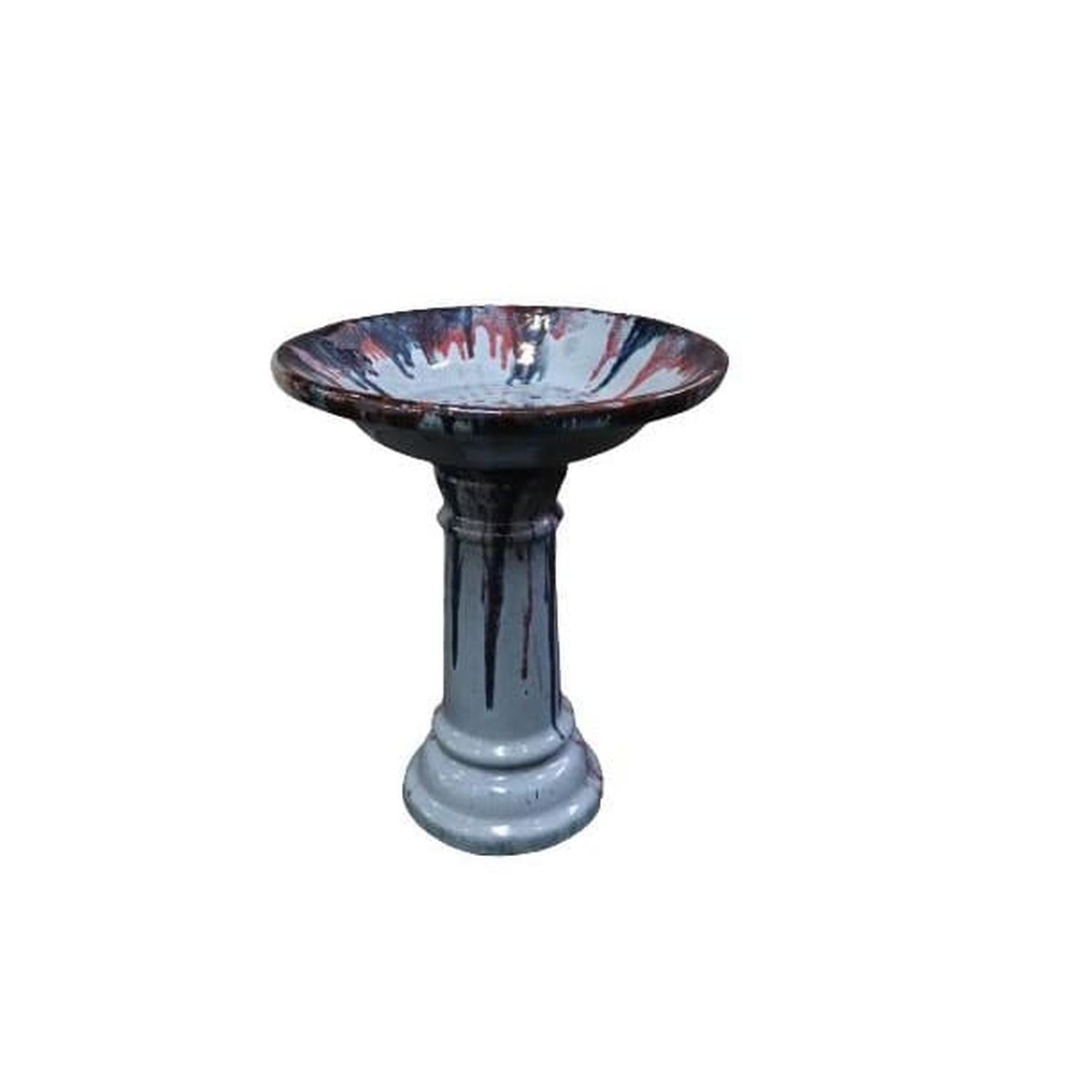 Glazed bird bath | Polyresin & Ceramic Garden Ornaments