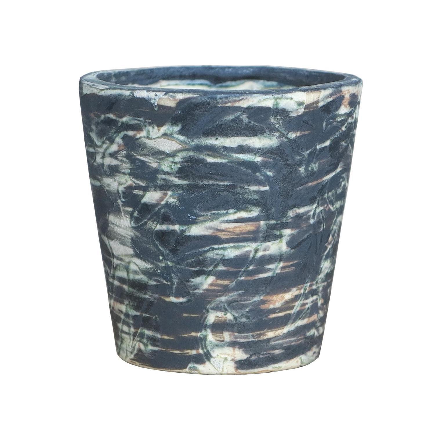 Nouveau | Mini Indoor Ceramic Abyss Pot Charcoal | Mitre10