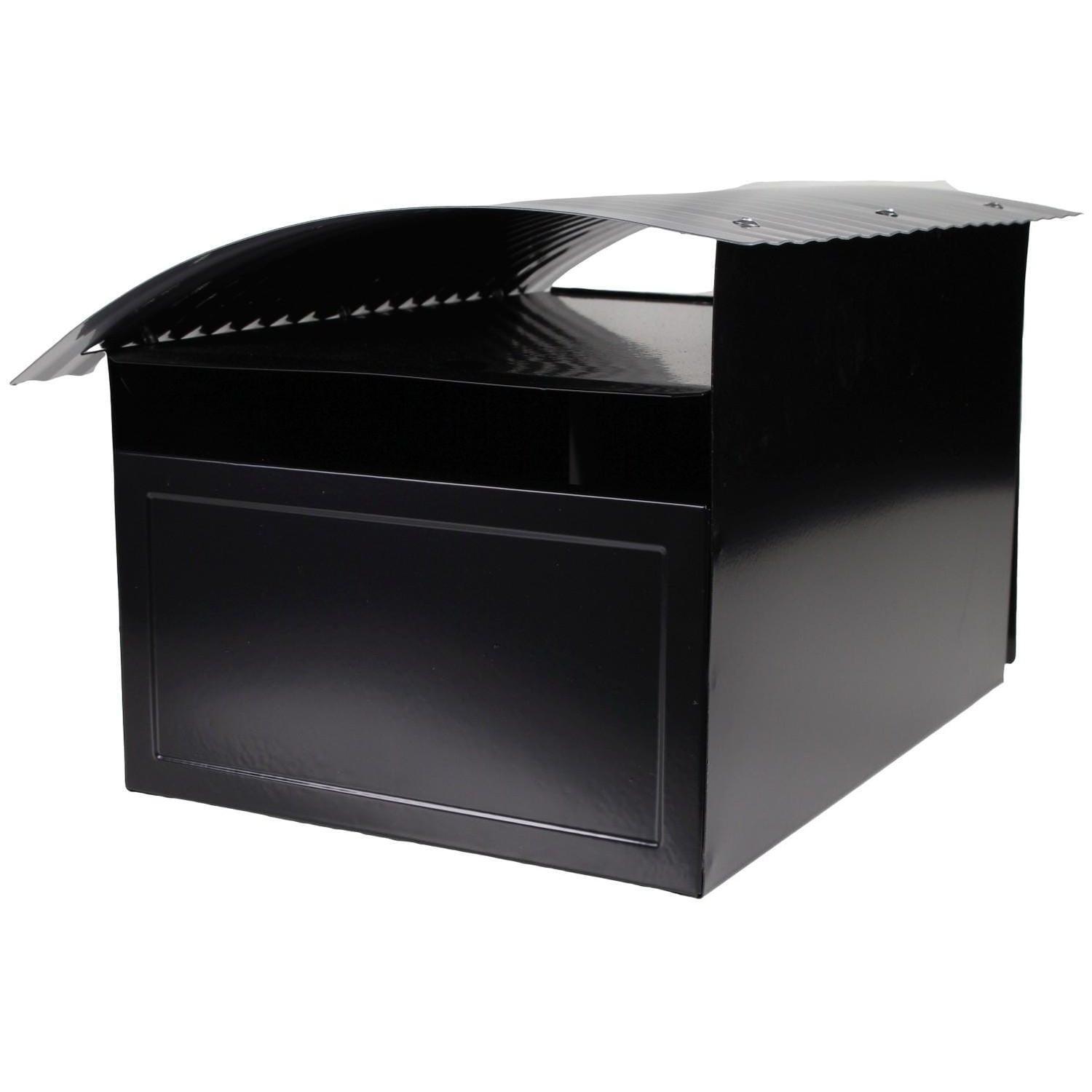 Mail Boss | Piha Metal Letterbox H: 210mm, W: 270mm, D: 345mm Black ...