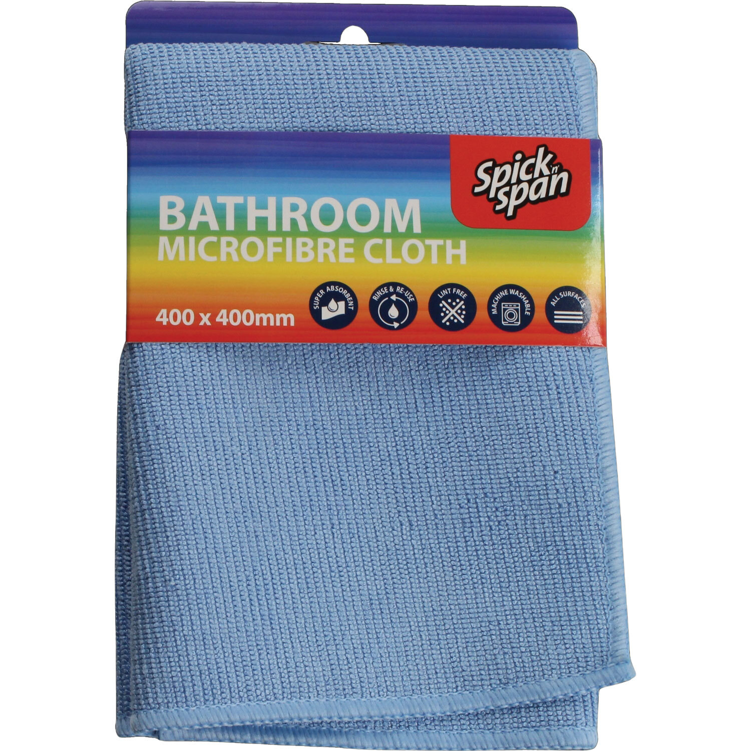 Spick N Span | Microfibre Cloth 400 x 400mm Blue | Mitre10