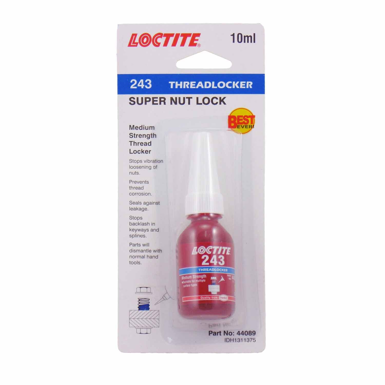 Loctite | Threadlocker 243 Medium 10ml Blue | Mitre10