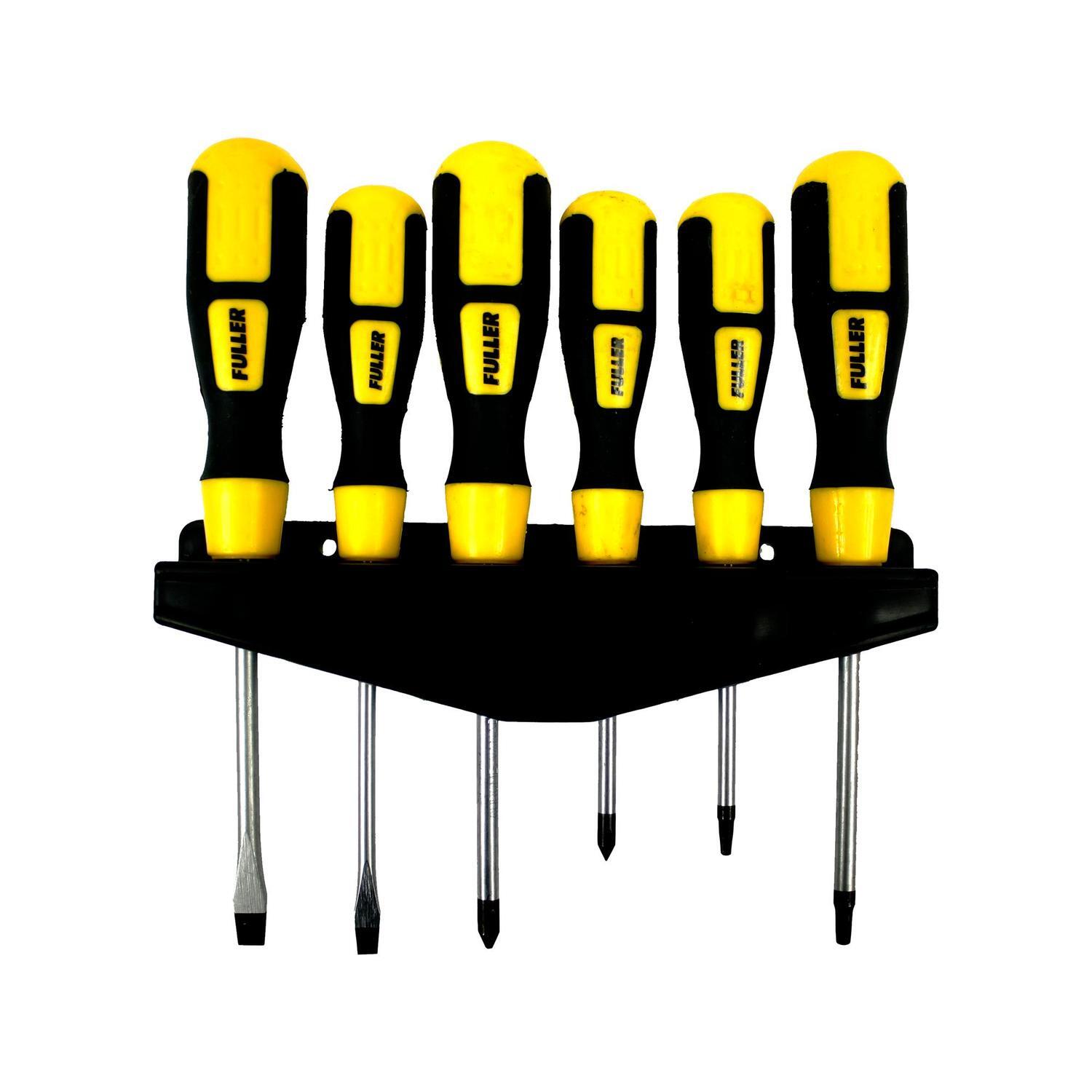 Fuller | Screwdriver Set with Wall Rack 6 Piece | Mitre10