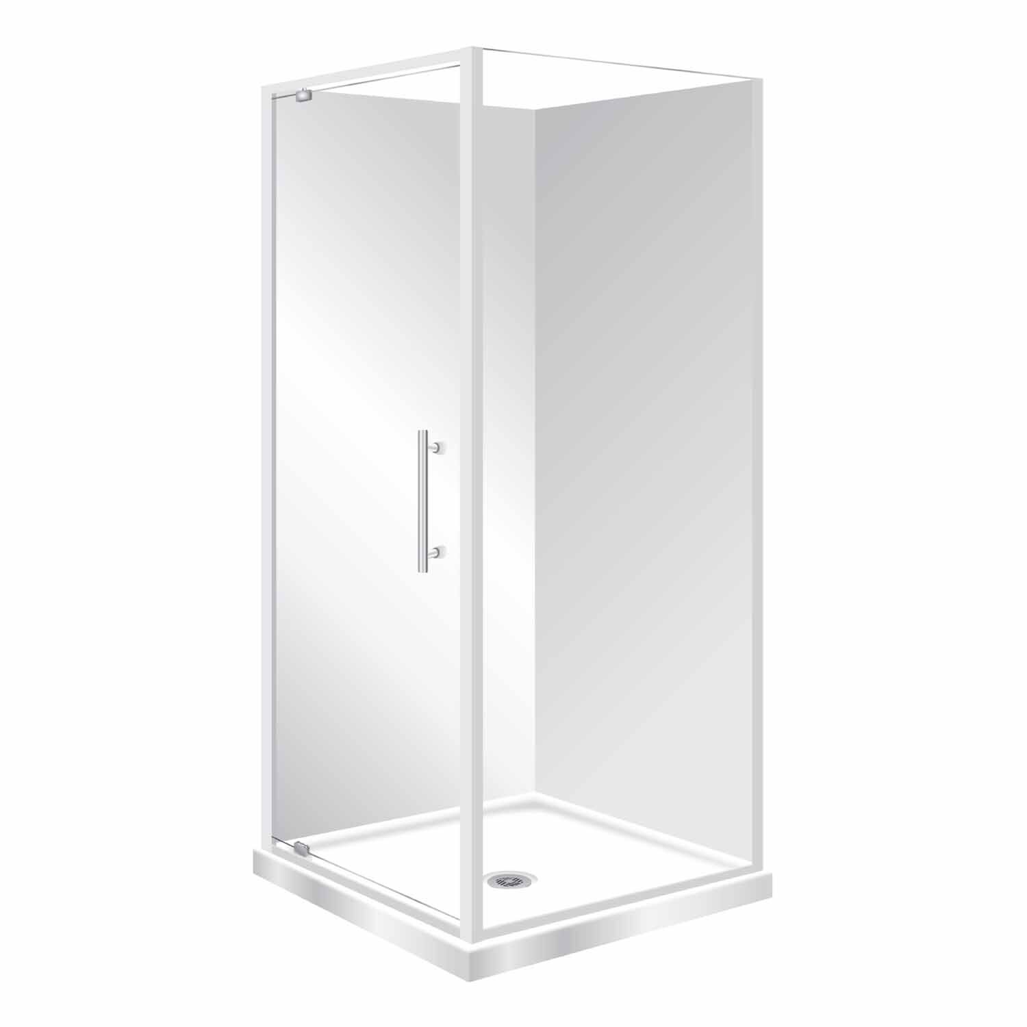 Fibre Systems | Stellar Orion Square Shower Flat Wall | Mitre10