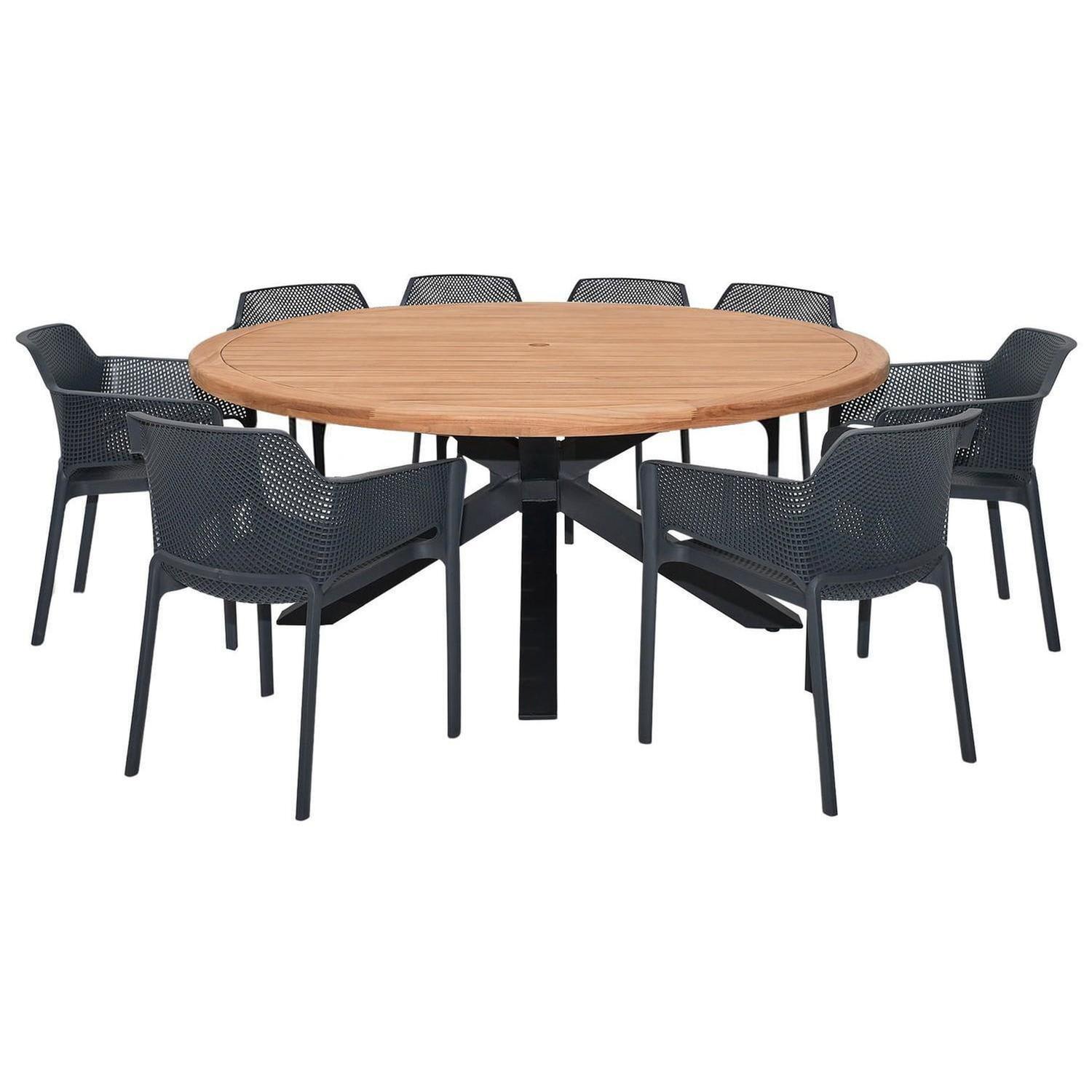 Nouveau | Montego Outdoor Dining Setting 9 Piece 1800mm Vivid Dining ...