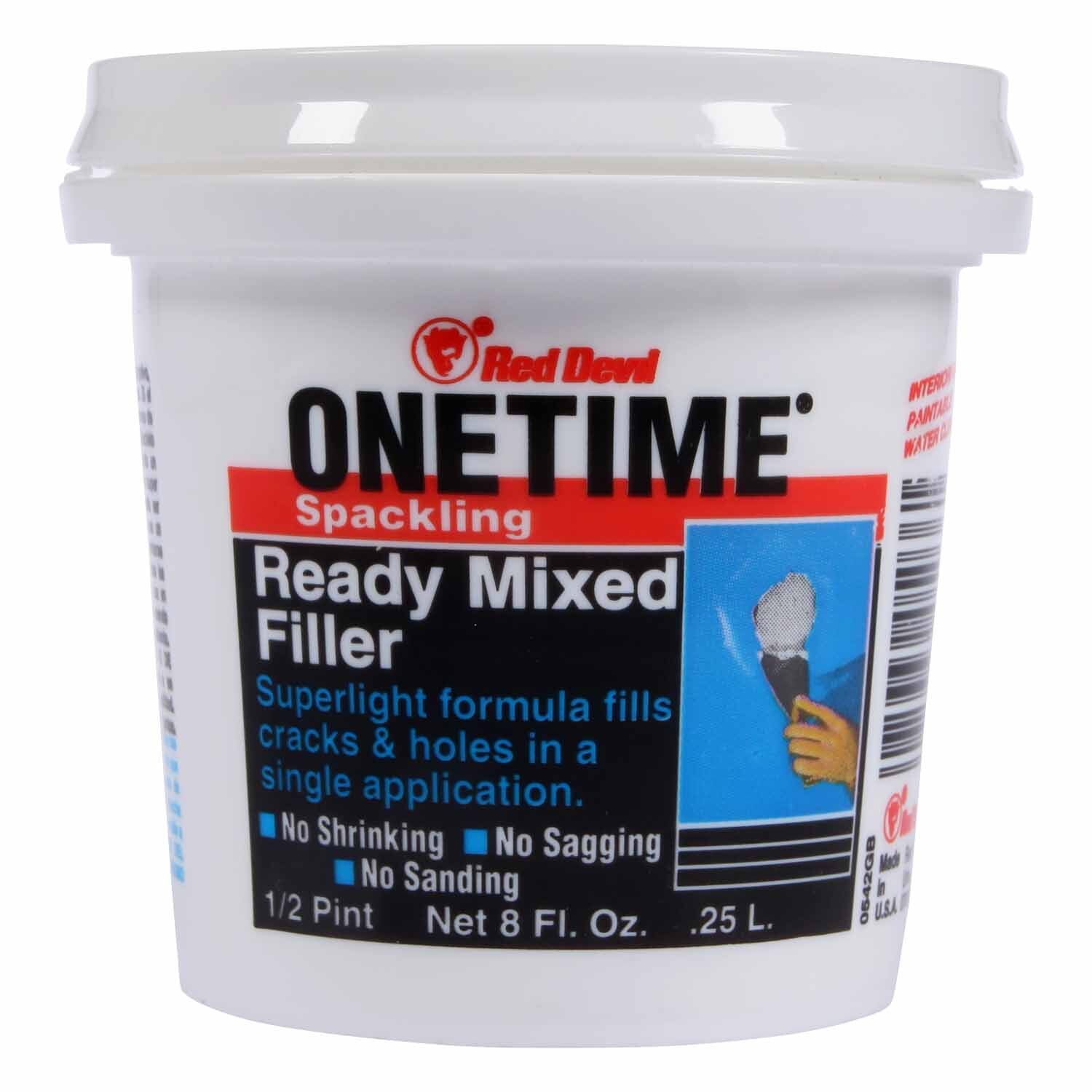 Red Devil | OneTime Filler 250ml White | Mitre10