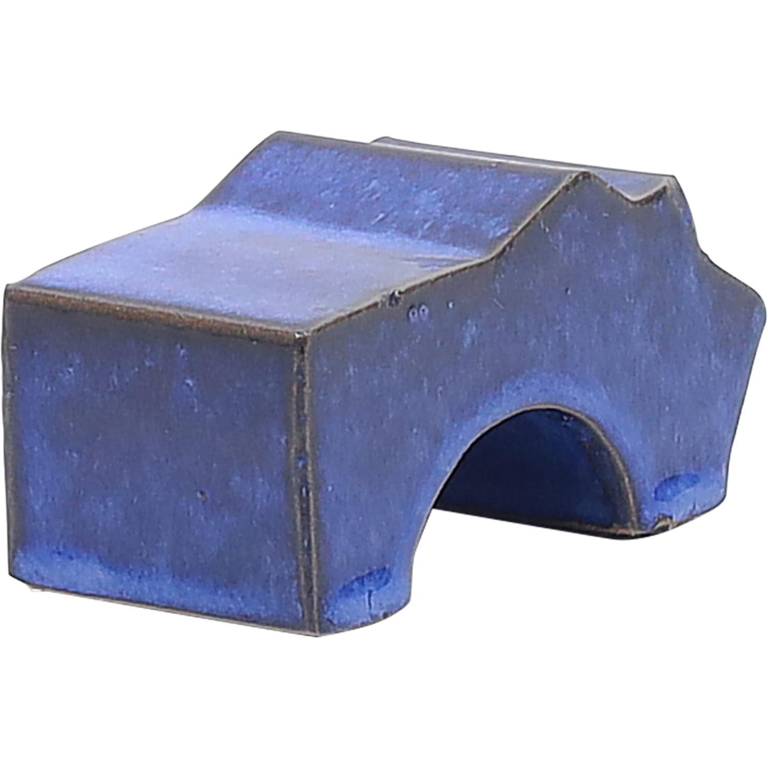 Gardeners Edge | Glazed Pot Feet Blue Blue | Mitre10