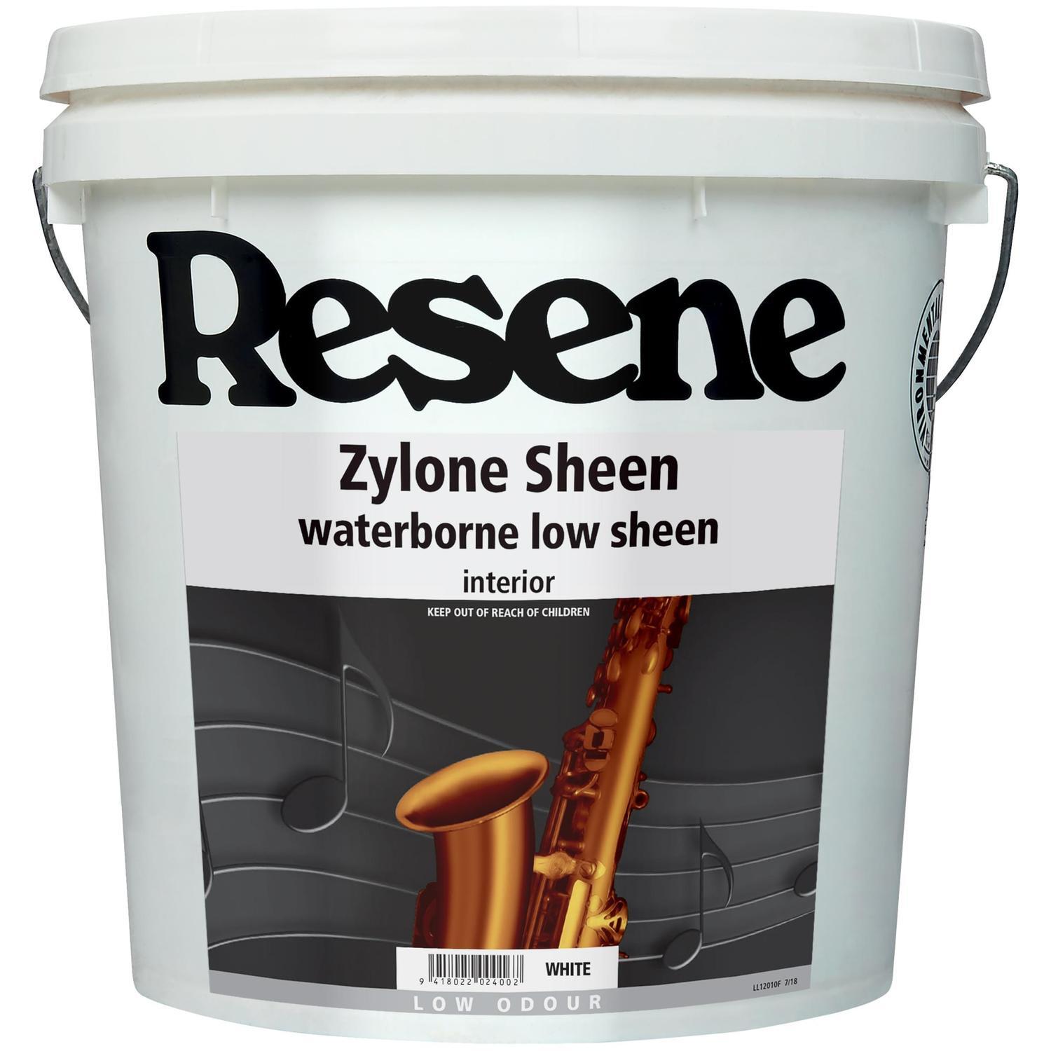 Resene | Zylone Sheen Low Sheen Waterborne Paint 10L White | Mitre10