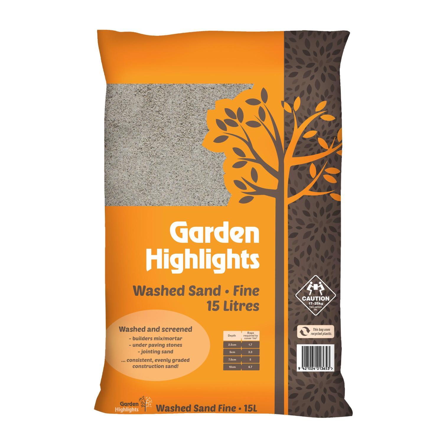 Garden Highlights | Fine Washed Sand 15 litre | Mitre10